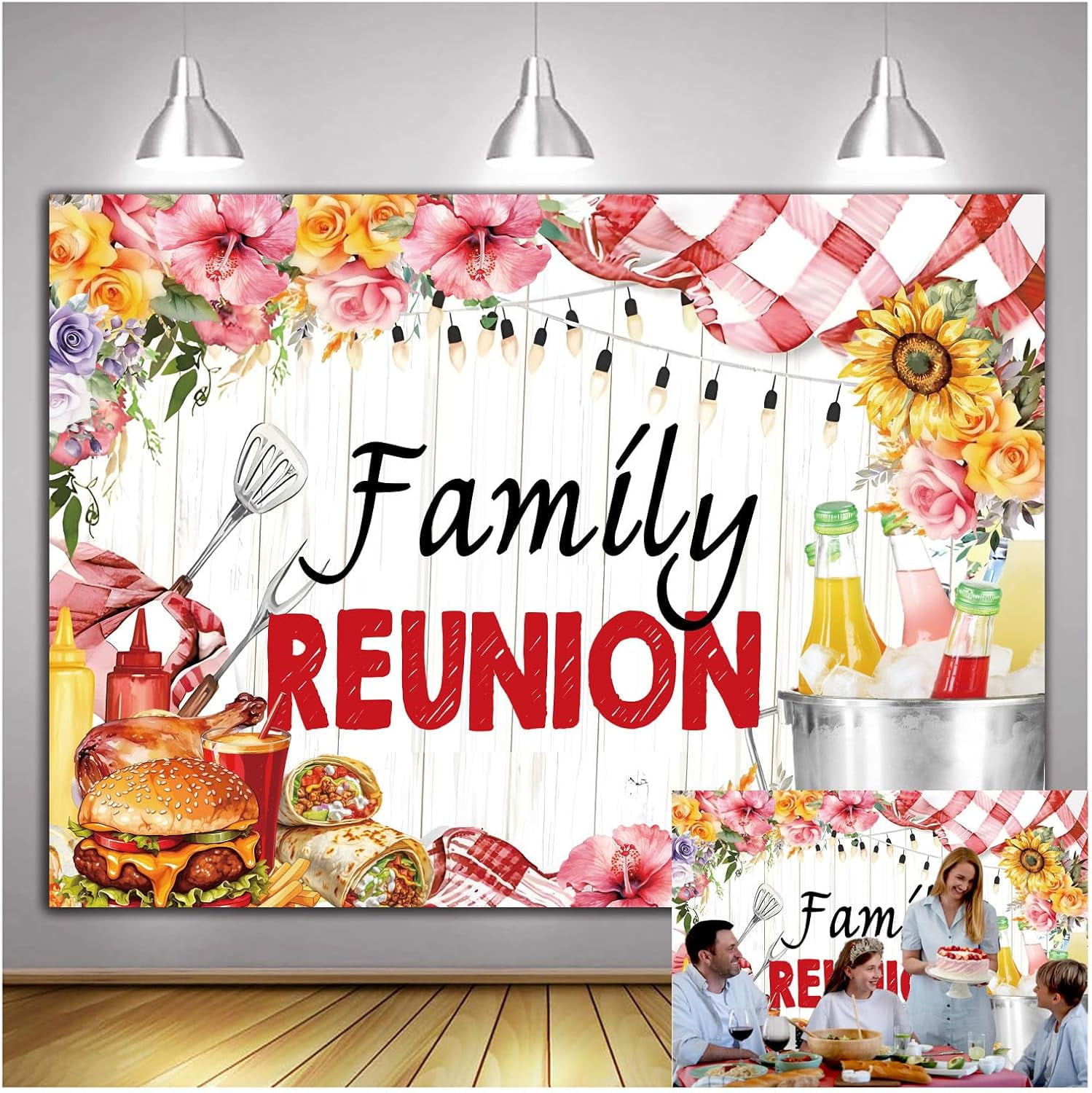 Family Reunion Theme Photography Pretty Backdrop Family Picnic ...