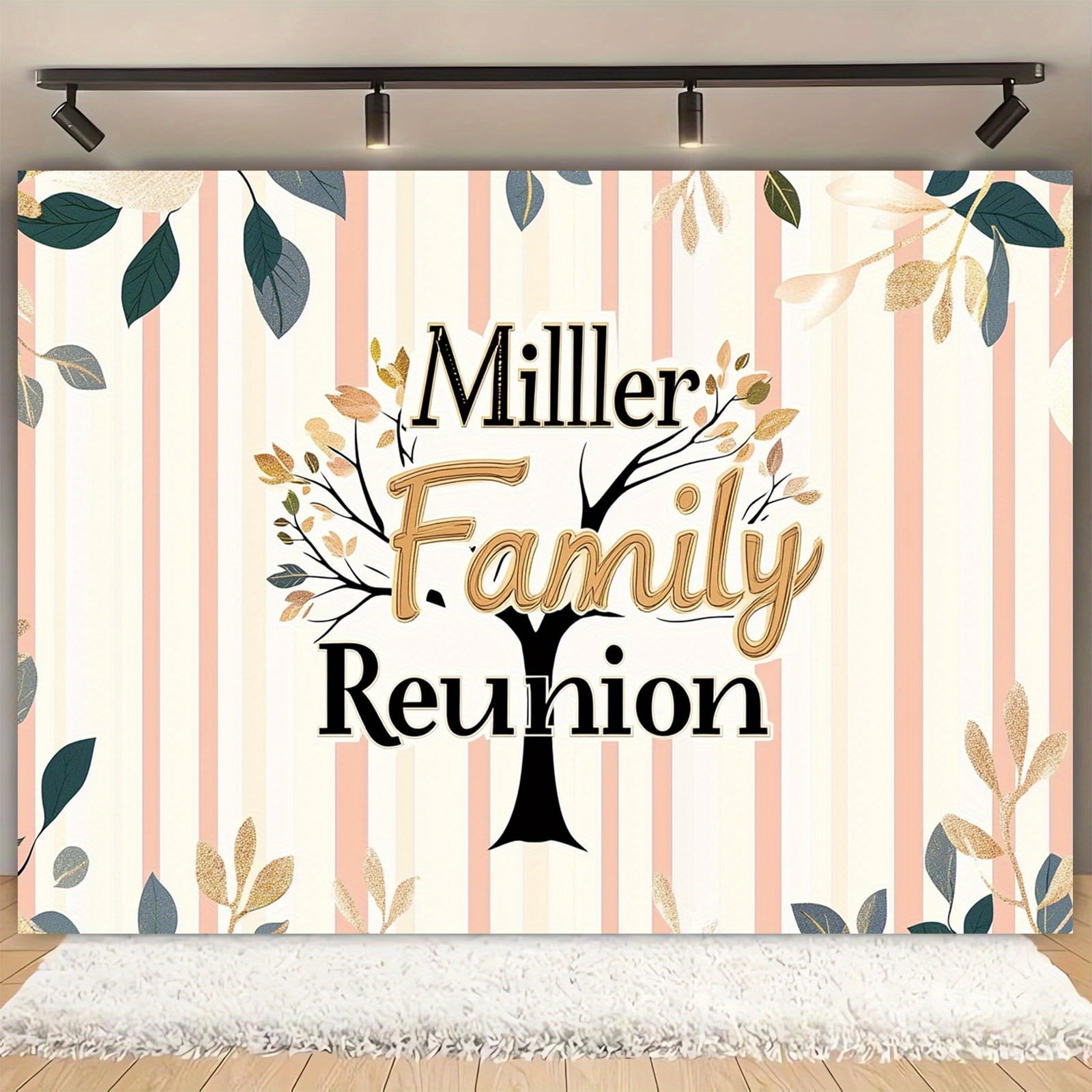 Family Reunion Tree Backdrop,Polyester Banner, Universal Holiday Decor ...