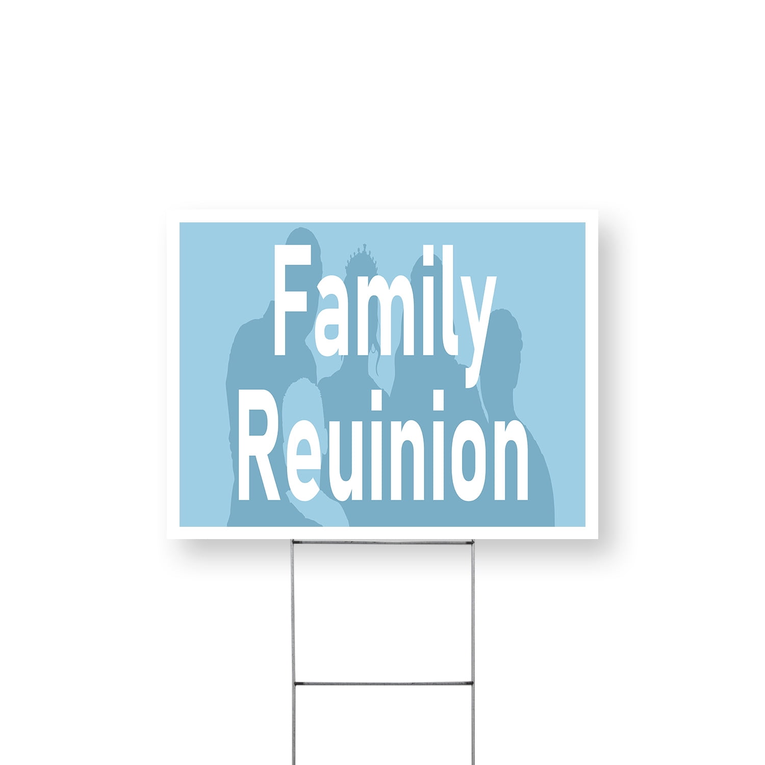 Family Reunion Yard Sign 18 Inch x 24 Inch Single Sided Weatherproof ...