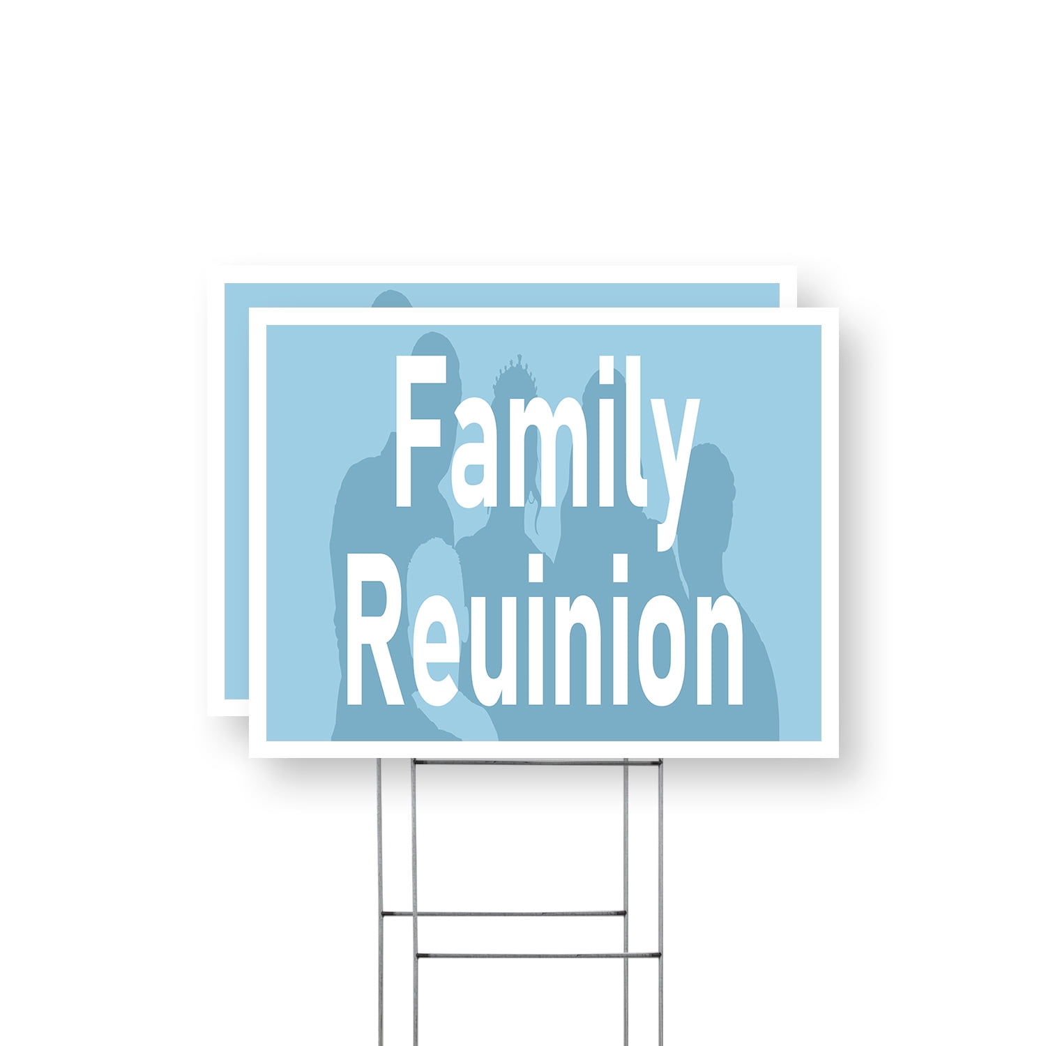Family Reunion Yard Sign 2 Pack of 12 Inch x 16 Inch Double Sided ...