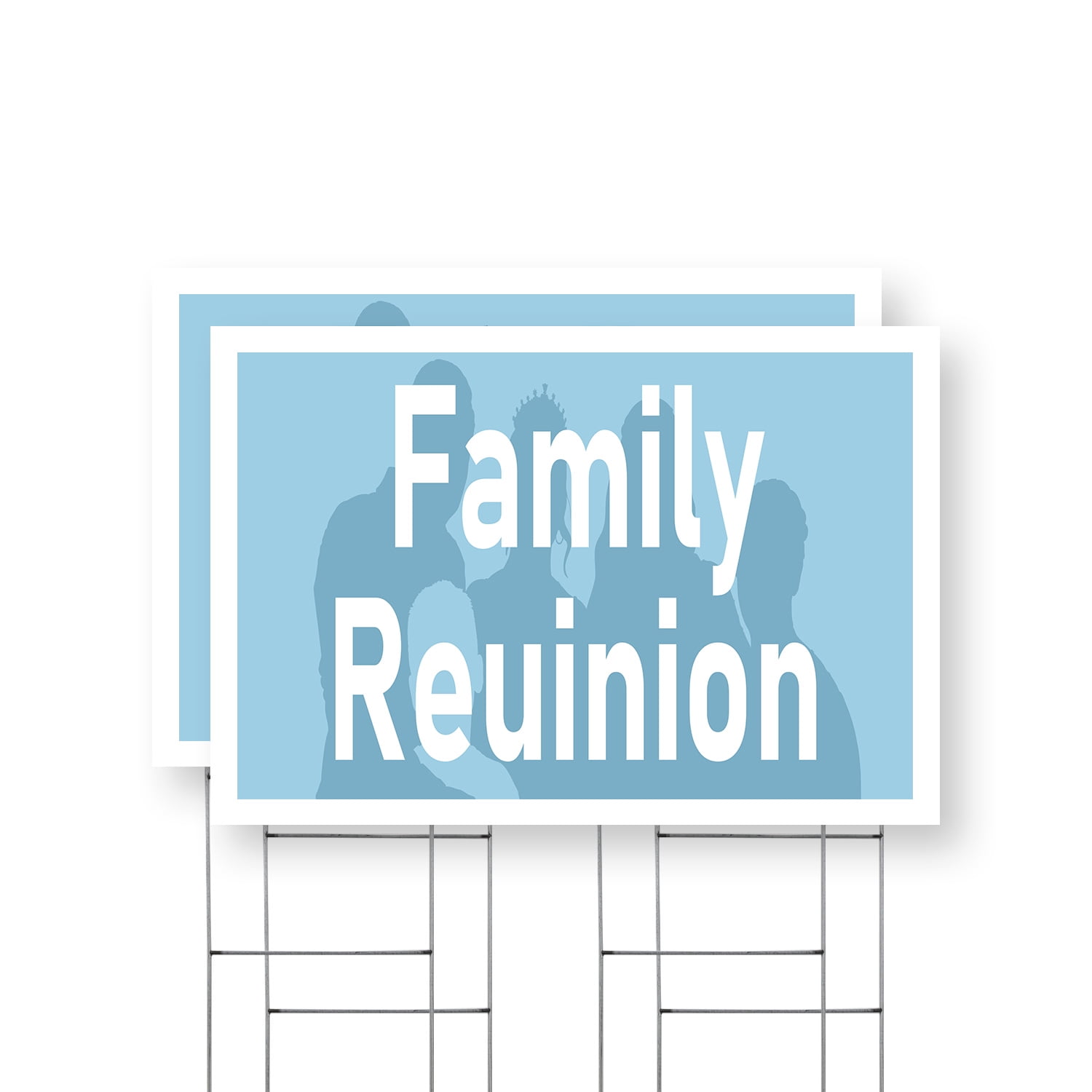 Family Reunion Yard Sign 2 Pack of 24 Inch x 36 Inch Double Sided ...
