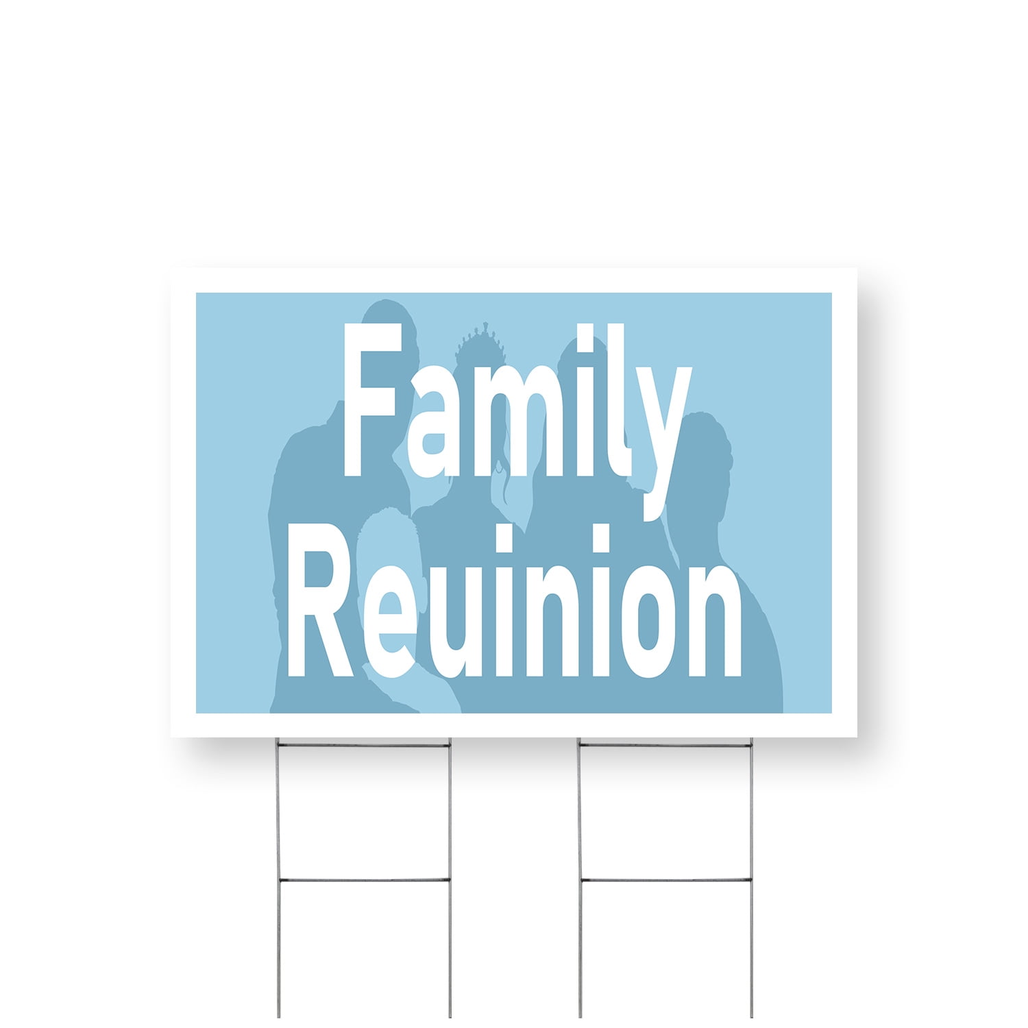 Family Reunion Yard Sign 24 Inch x 36 Inch Double Sided Weatherproof ...