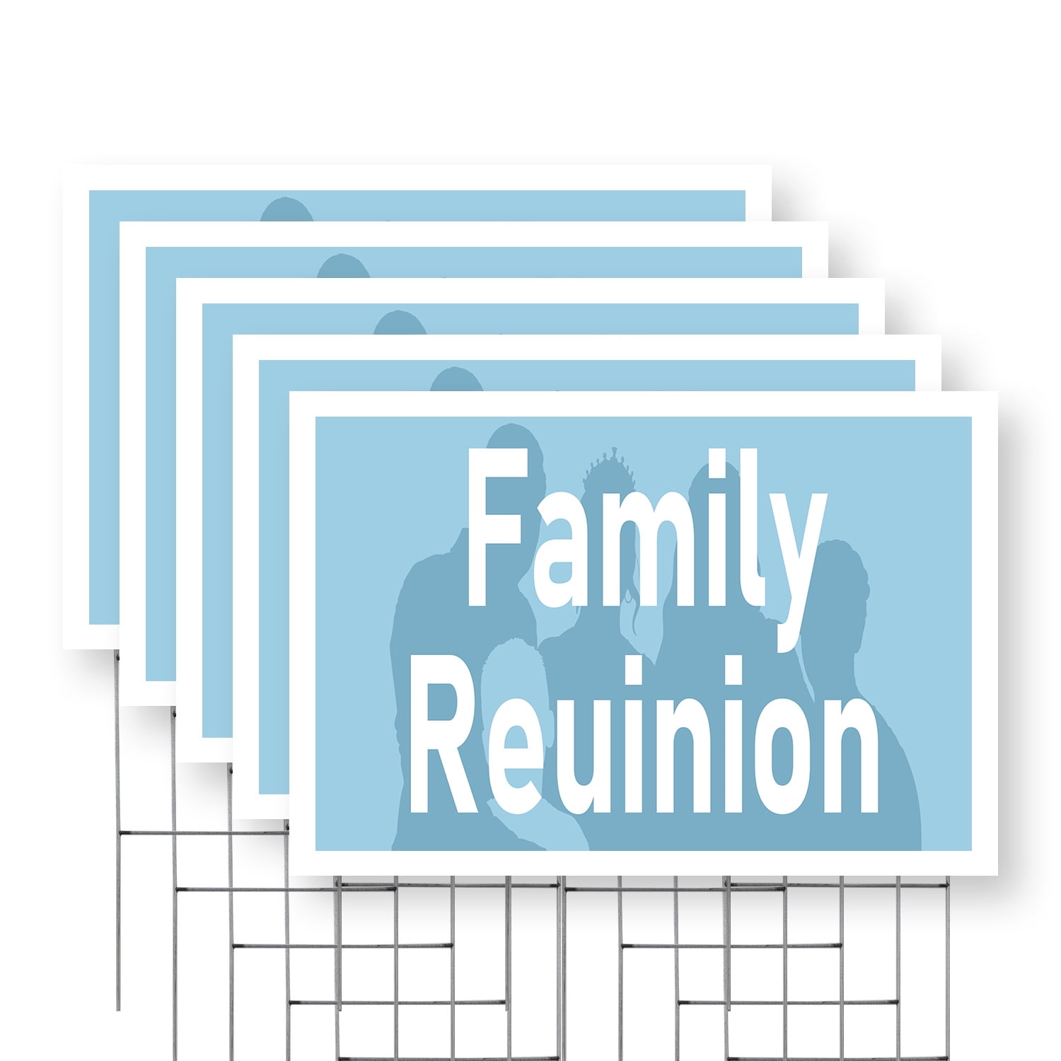 Family Reunion Yard Sign 5 Pack of 24 Inch x 36 Inch Single Sided ...
