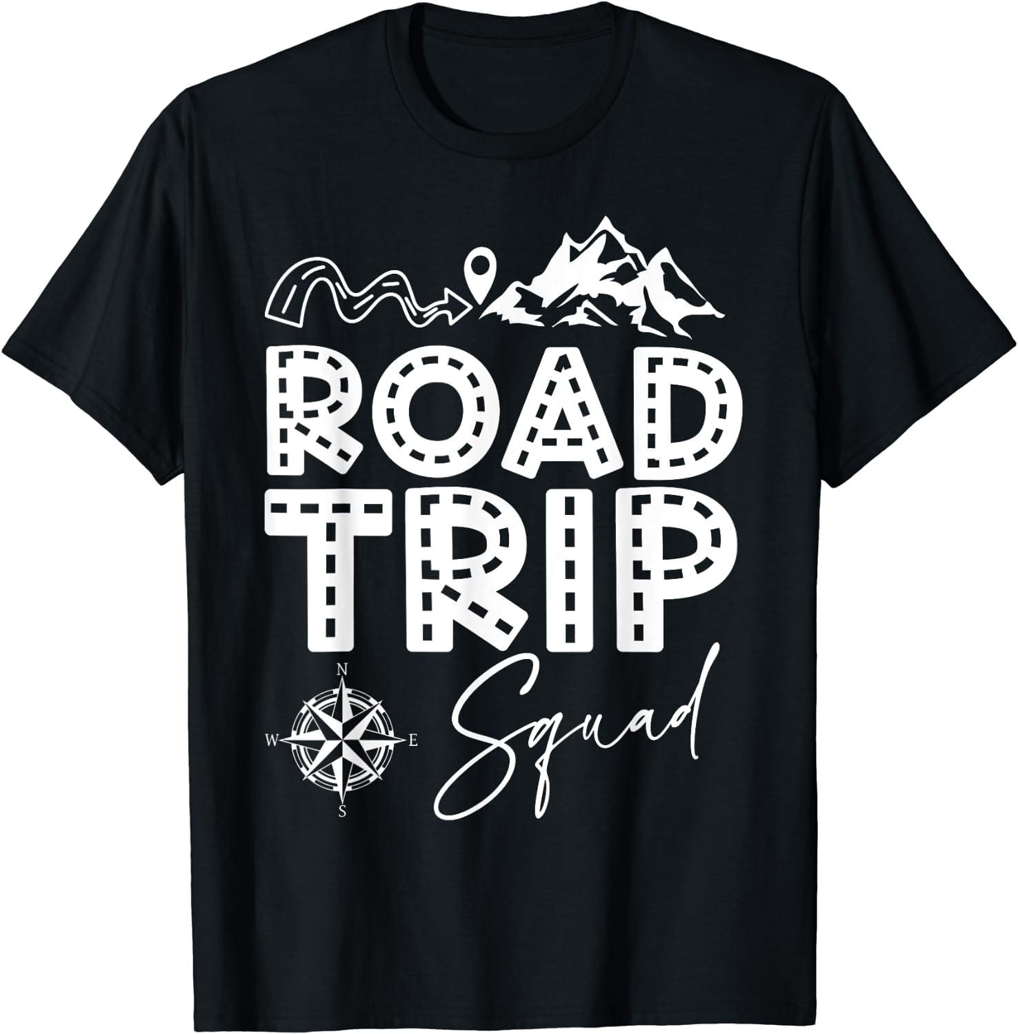Family Road Trip Crew - Road Trip Squad T-Shirt Black Large - Walmart.com
