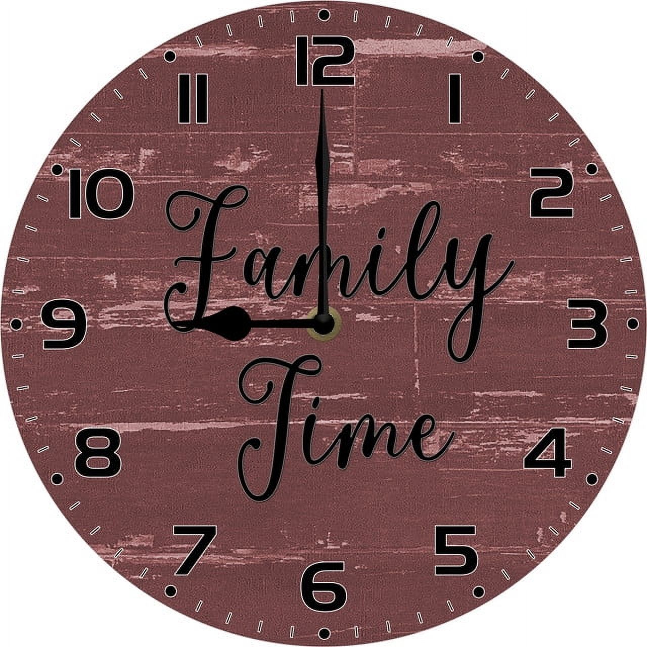 Family Room Wall Clock Wooden Rustic Farmhouse Family Wall Clock 10 ...