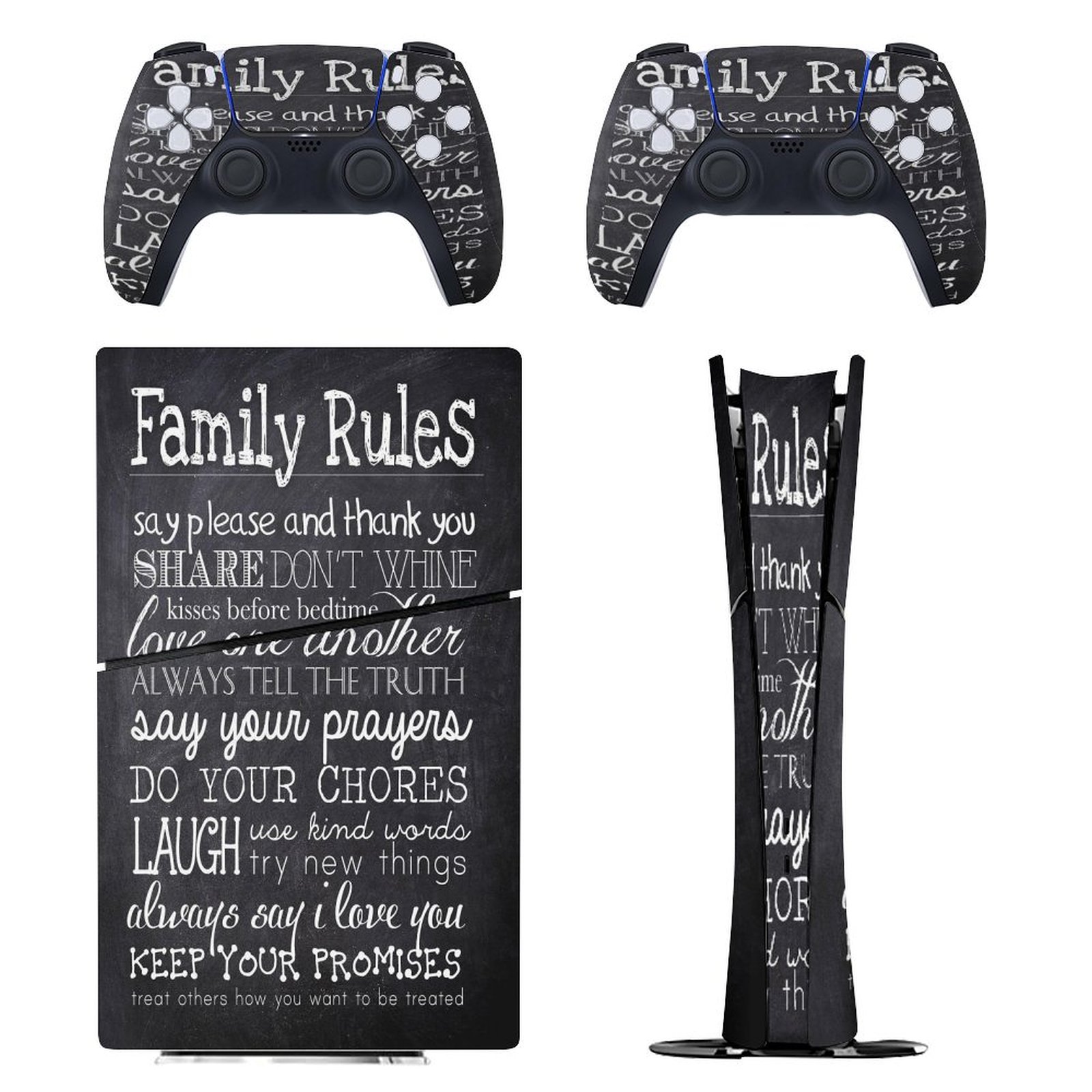 Family Rules PS5/PS5 Pro/PS5 Slim Digital Disc Skin Sticker For Console ...