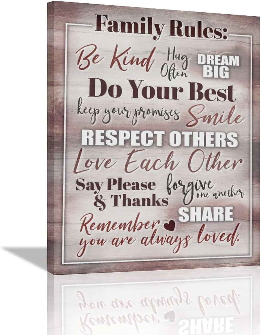 Family Rules Wall Art Family Rules Signs Pictures Wall Decor Family ...