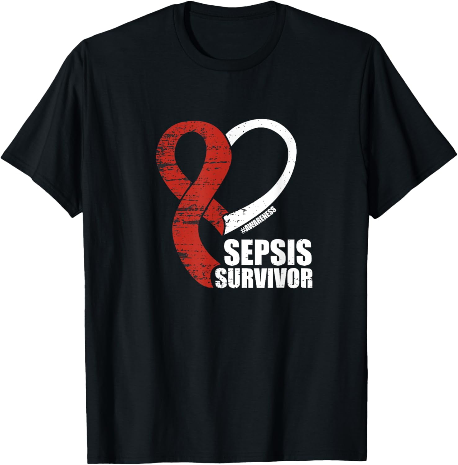 Family Sepsis Awareness Red Ribbon September Sepsis Survivor T-Shirt ...