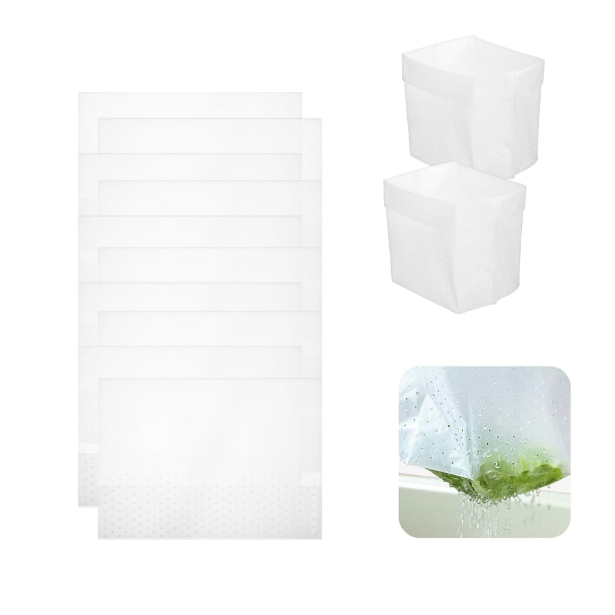 Family Simple Sink Strainer Bags,QZS Portable Food Catcher Bags for ...