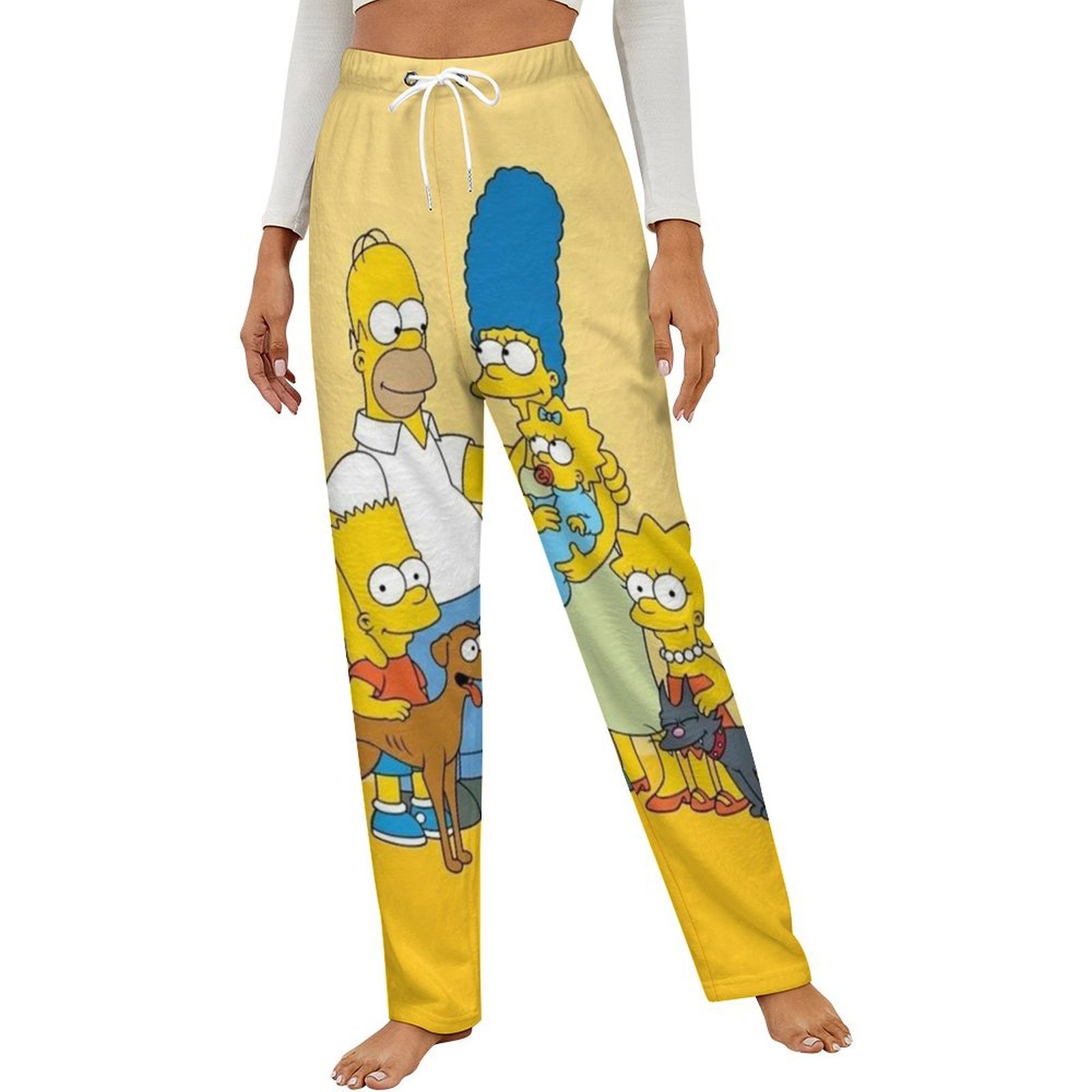 Family Simpsons Flannel Women's Pajama Pants Bottoms Sleepwear Home ...