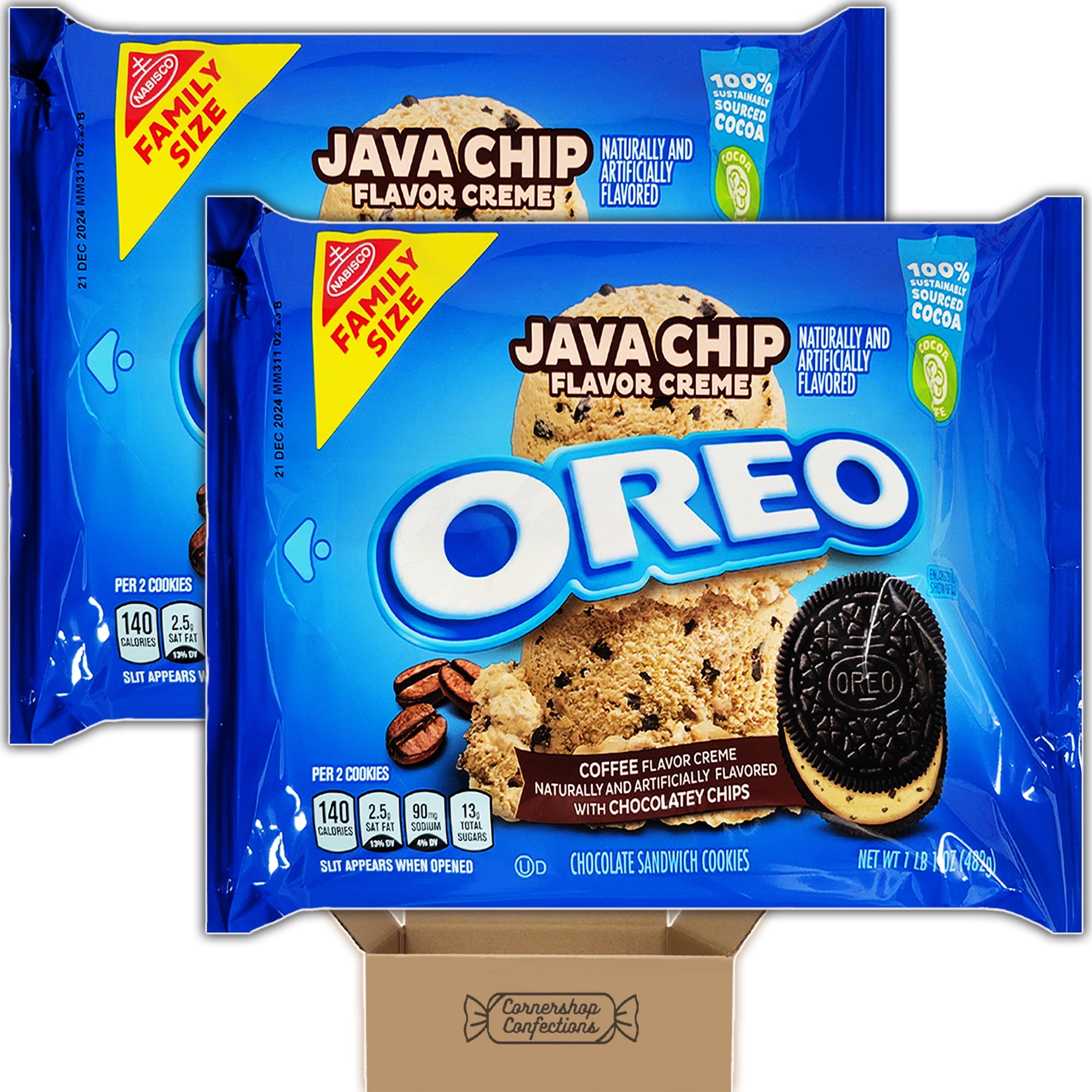 Family Size Java Chip Oreo Bundle - 2 Individually Sealed 17 Ounce ...