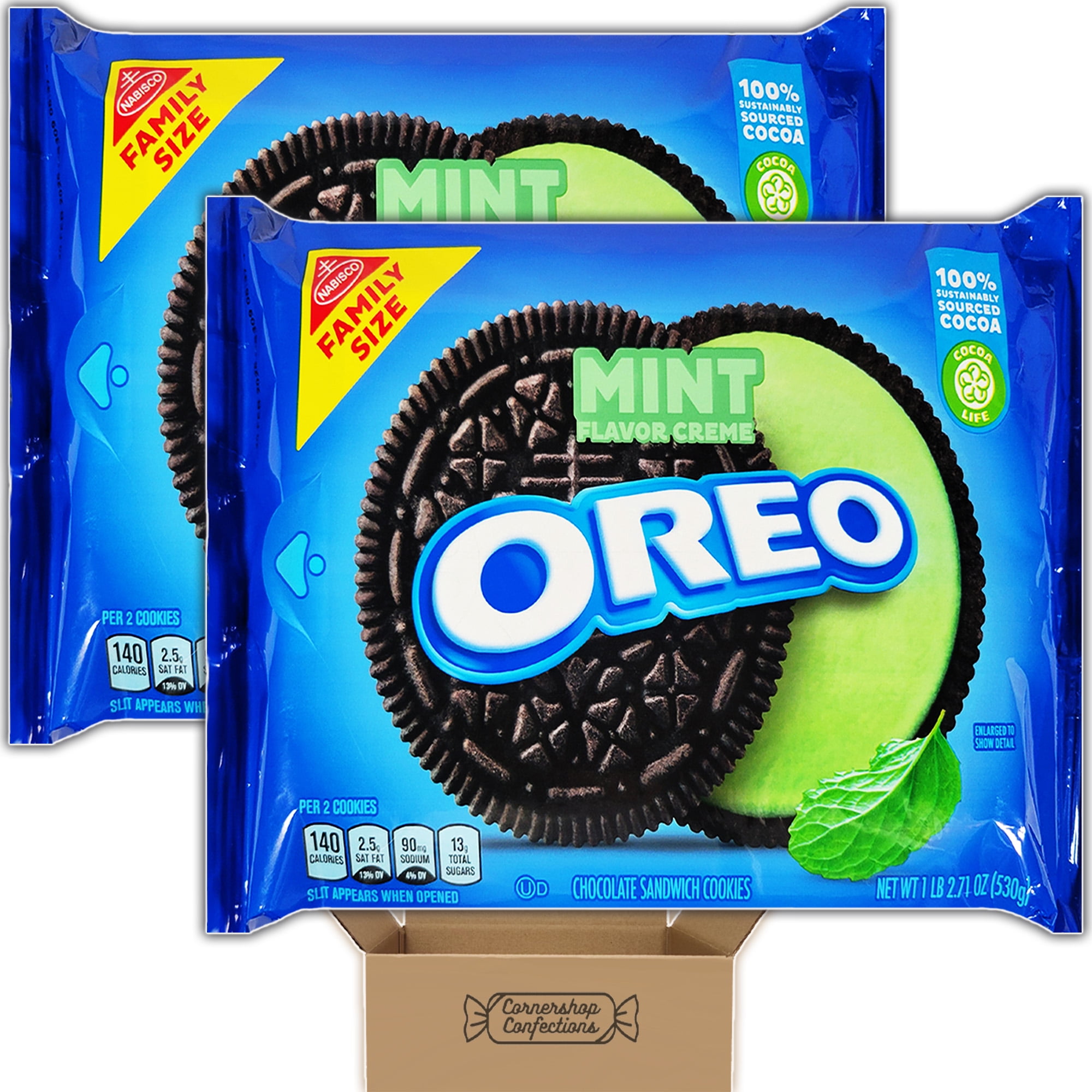 Family Size Mint Oreo Bundle - 2 Individually Sealed 18.71 Ounce Trays ...