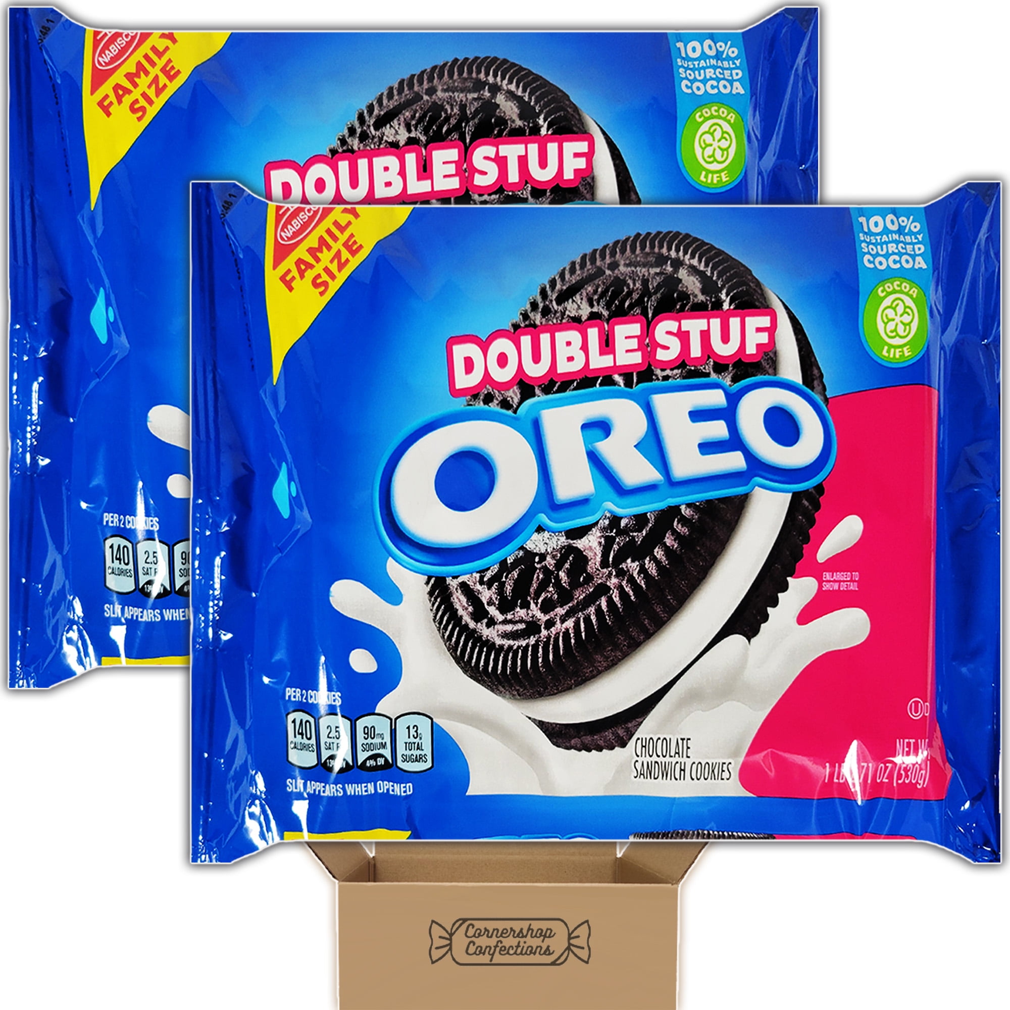Family Size Original Double Stuf Oreo Bundle - 2 Individually Sealed 18 ...