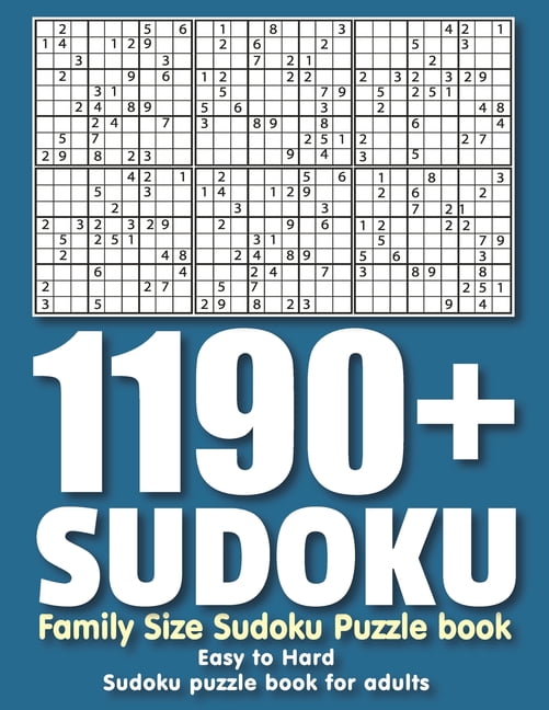 Family Size Sudoku Puzzle book: 1190+ Sudoku Puzzles Easy to Hard ...