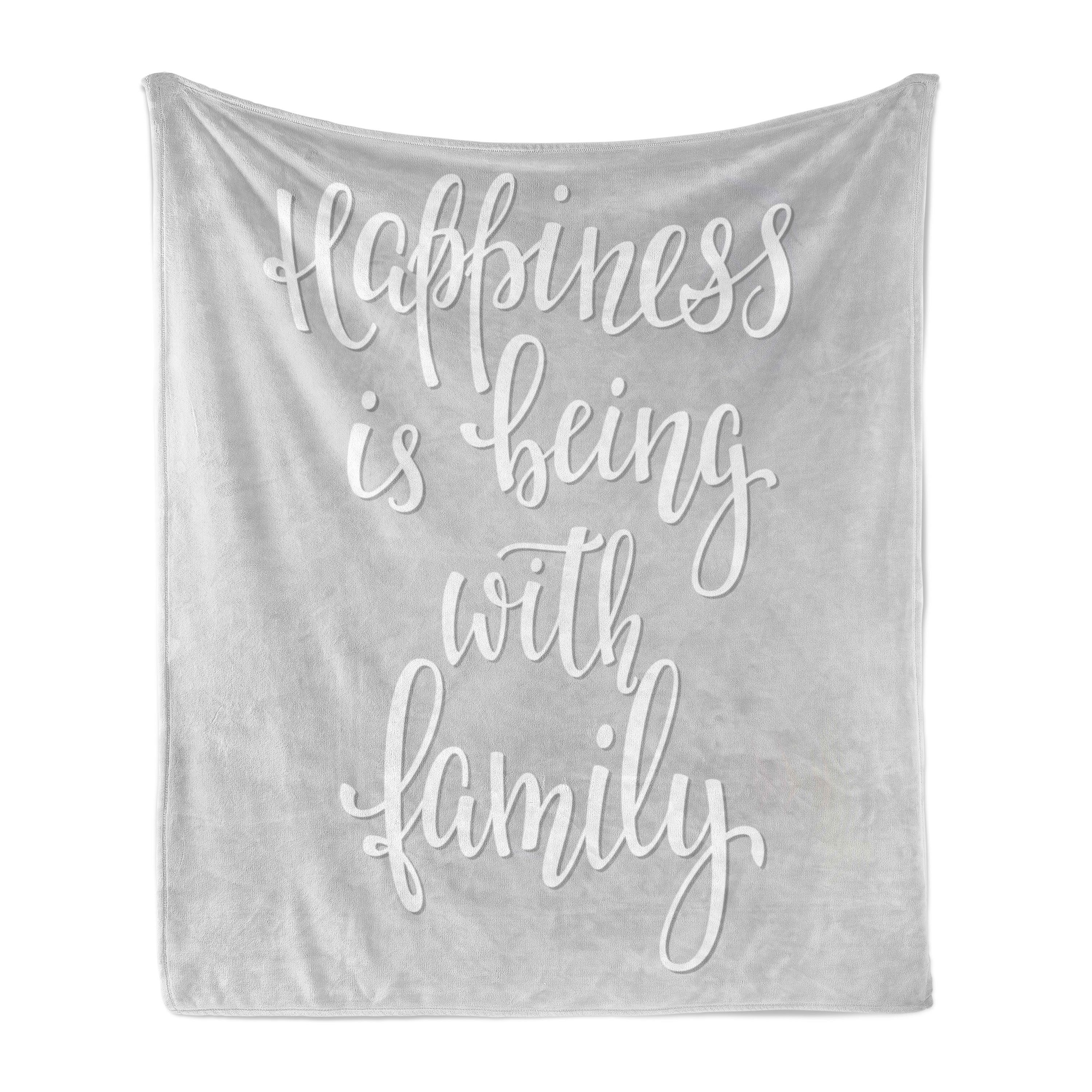 Family Soft Flannel Fleece Blanket, Positive Family Themed Message ...