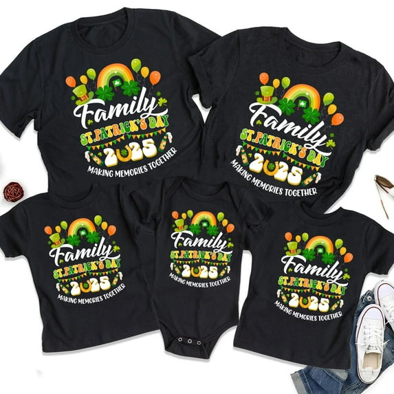 Family St Patrick's Day 2025 Making Memories Together Shirt, Matching ...