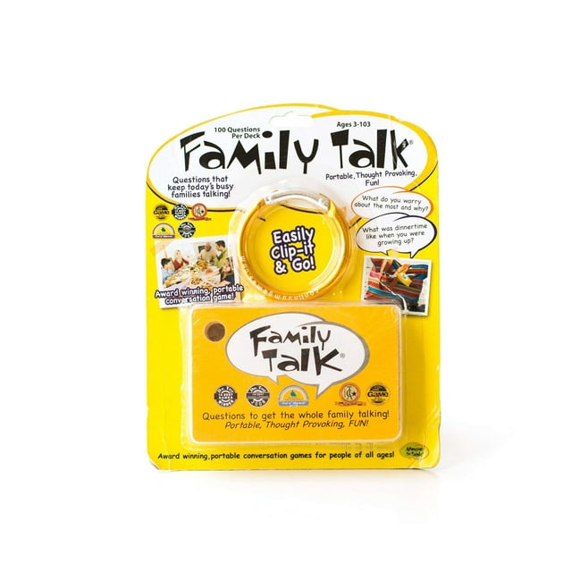 Family Talk Portable Conversation Game for Families - 100 Engaging ...