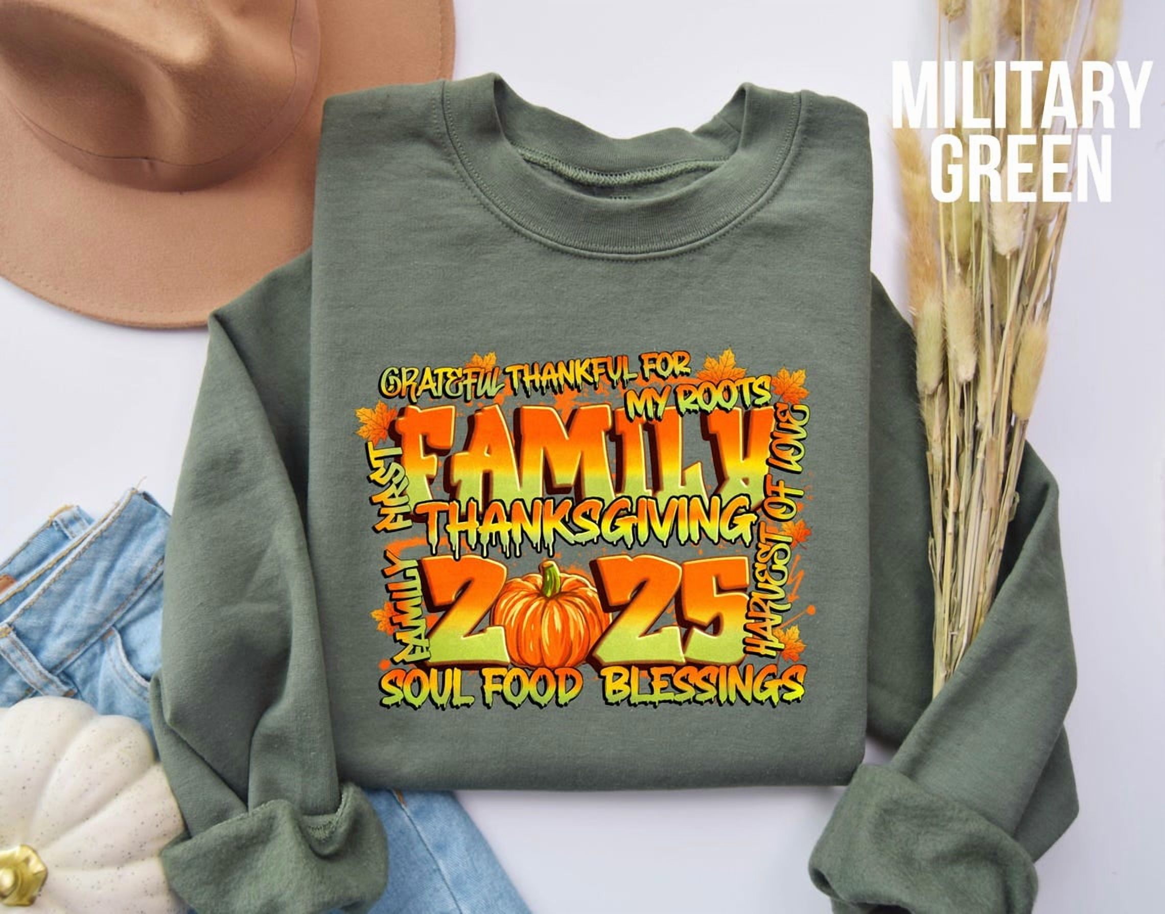 Family Thanksgiving 2025 Sweatshirt, Fall Crewneck, Pumpkin Harvest ...