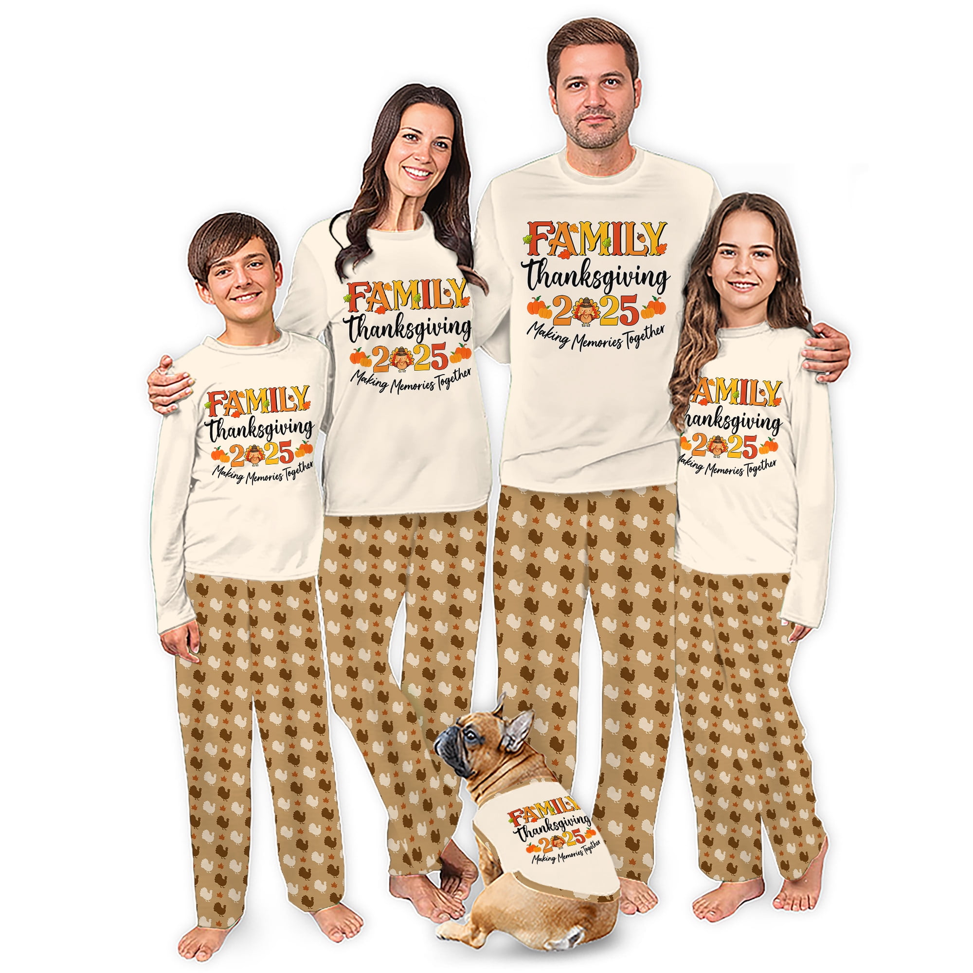 Family Thanksgiving Matching Pajamas 2025, Thankful Pajamas With Plus ...