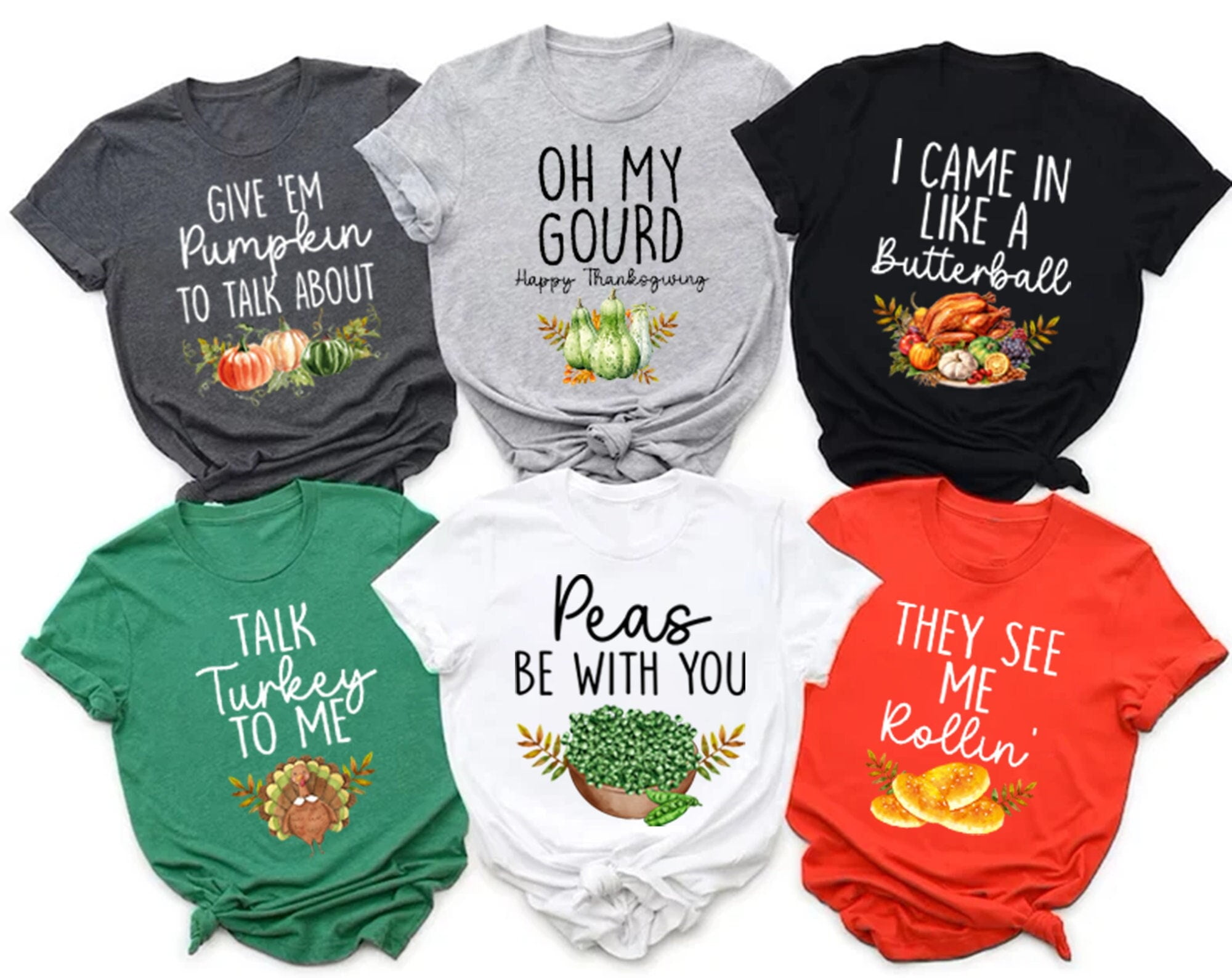 Family Thanksgiving Shirts, Thanksgiving Puns Shirt, Funny Matching ...