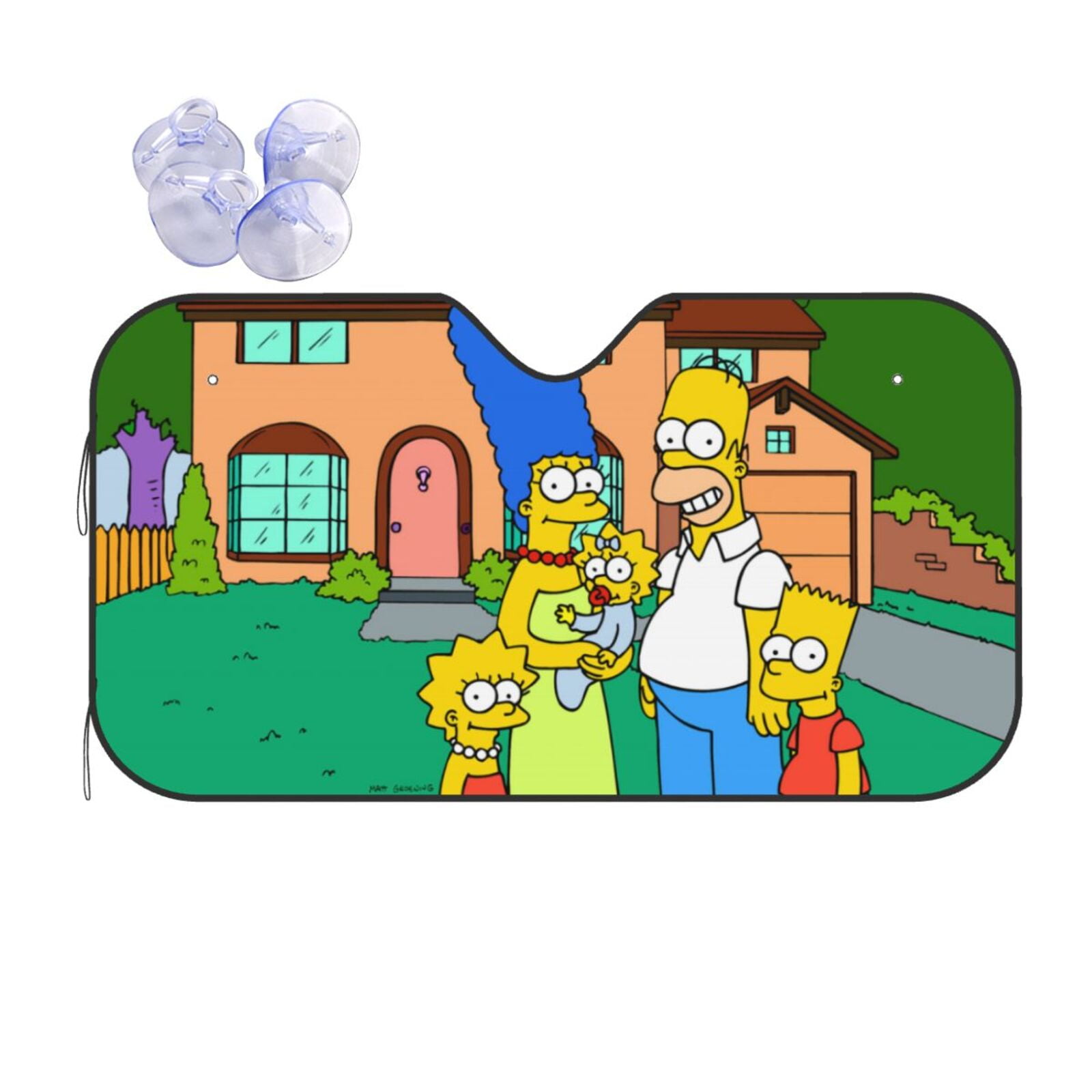 Family The Simpsons Car Sunshade Accessories Automotive Front Window ...