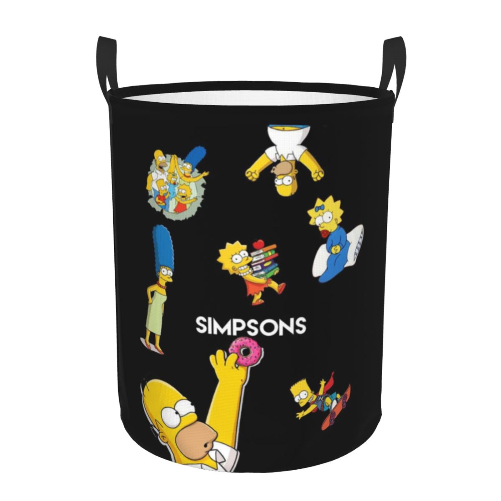 Family The Simpsons Circular Laundry Hamper Large Storage Foldable ...