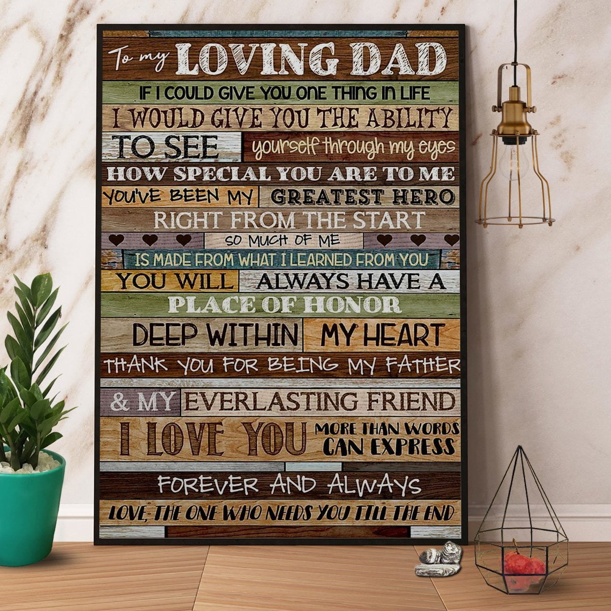 Family To My Loving Dad Thank You For Being My Father Father'S Day Gift ...