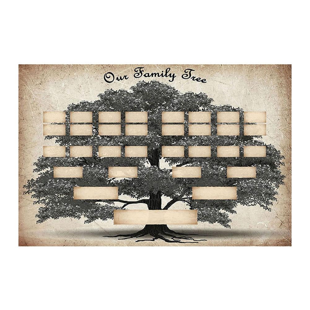 Family Tr Diagram To Fill In Wall Hanging Fillable Ancestry Genegy Char ...