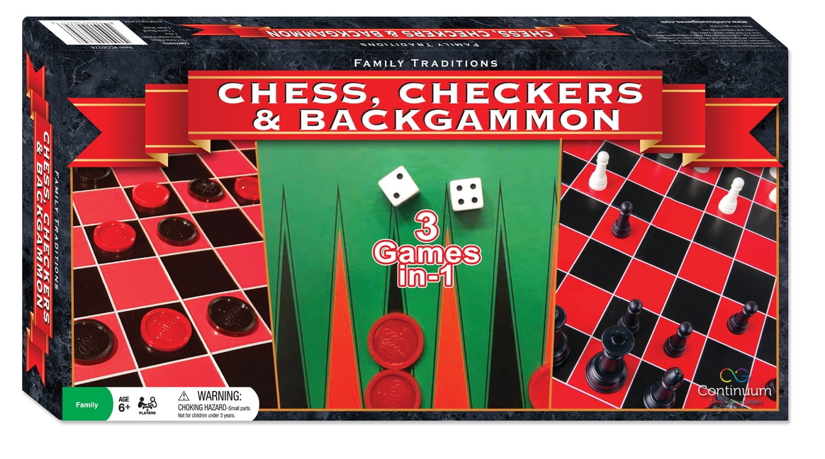 Family Traditions Checkers, Chess and Backgammon (Other) - Walmart.com