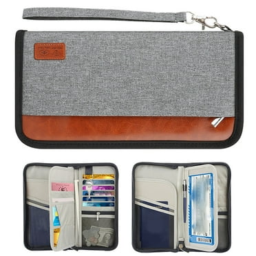 Brookstone Travel Wallet - RFID-Blocking Travel Case Document Organizer ...