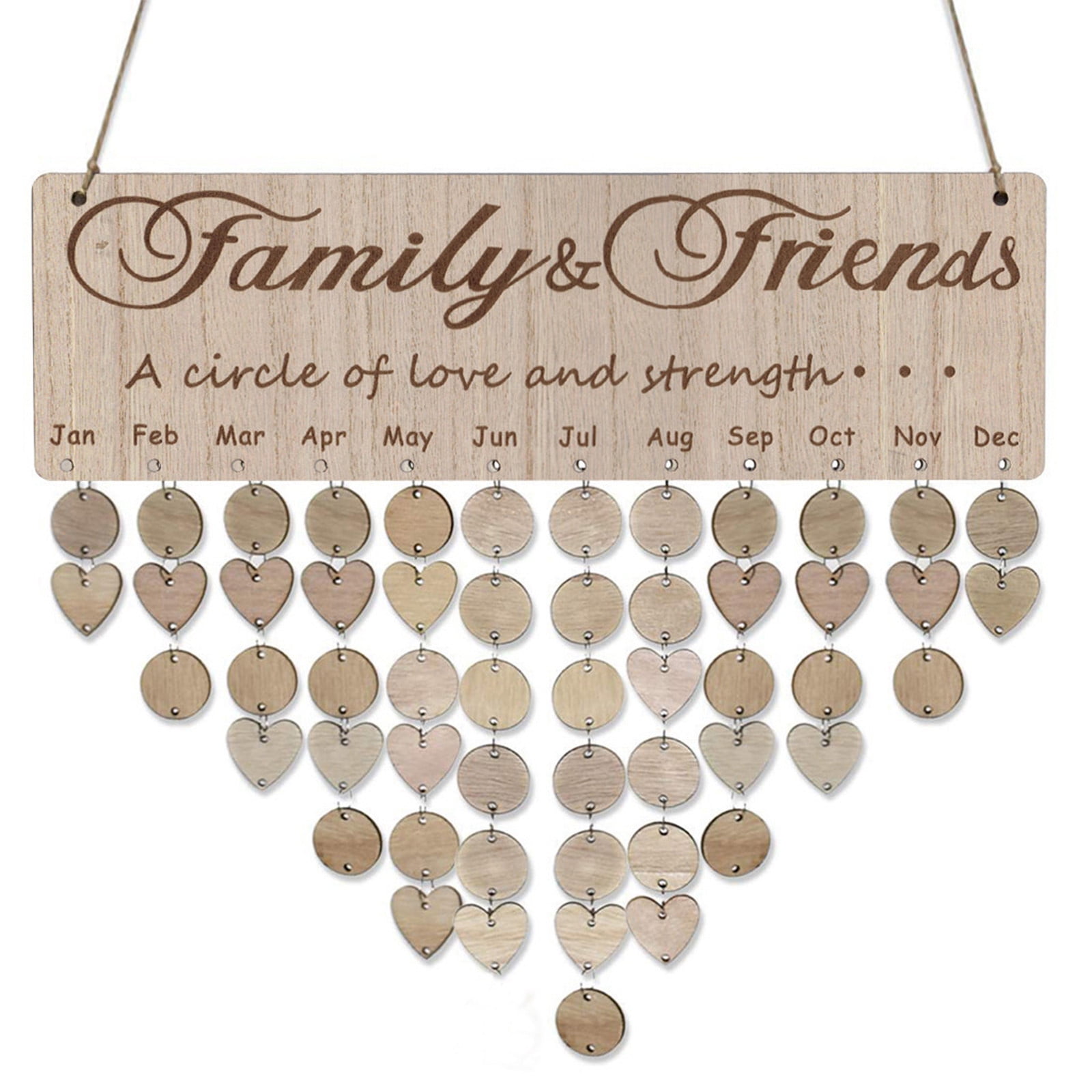 Family Tree Birthday Reminder Board, Family Birthday Plaque with Tags ...