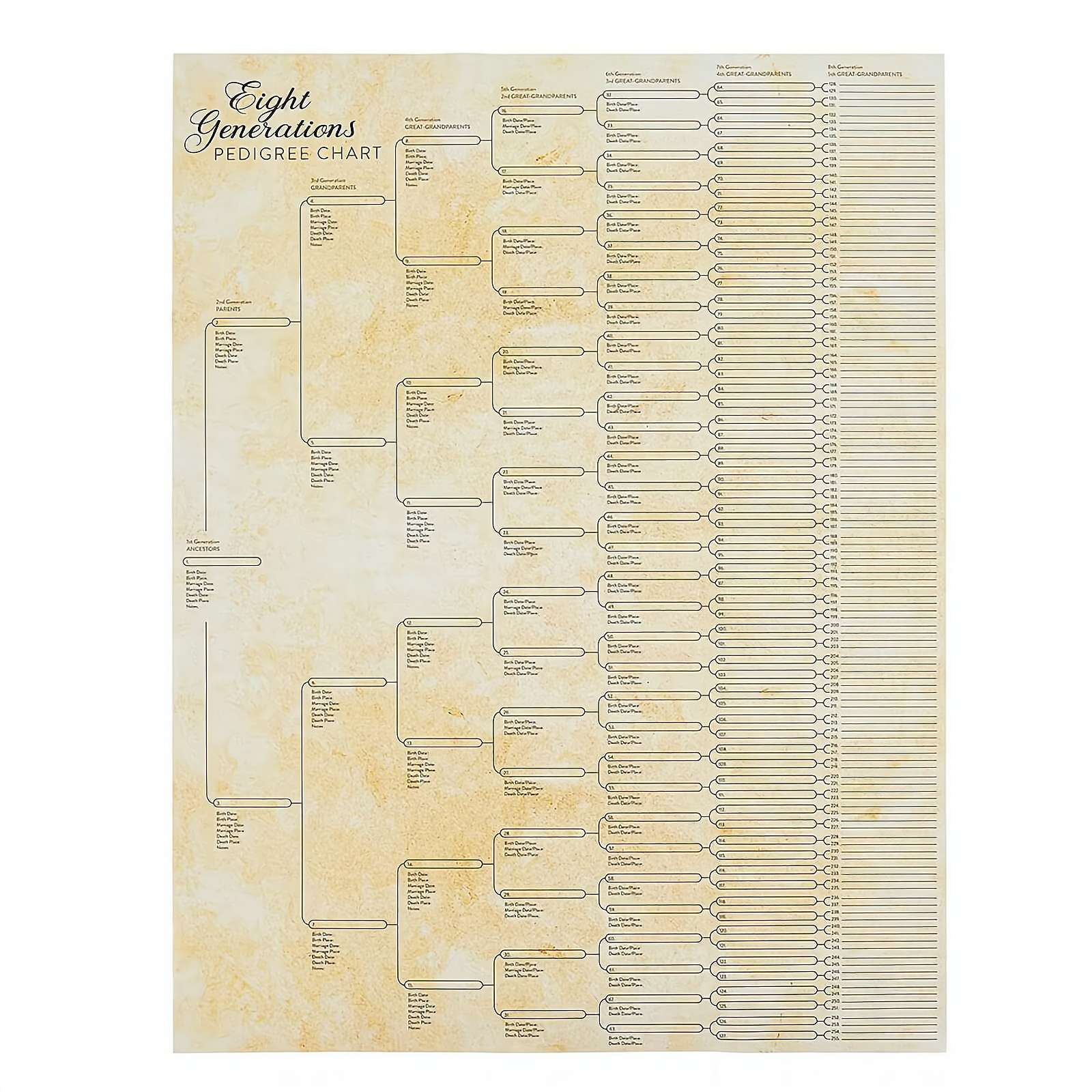 Family Tree Chart Poster Print - Genealogy Template for Ancestry ...