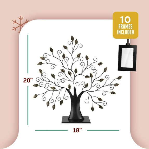 Family Tree Picture Frame Display with 10 Hanging Picture Photo Frames ...