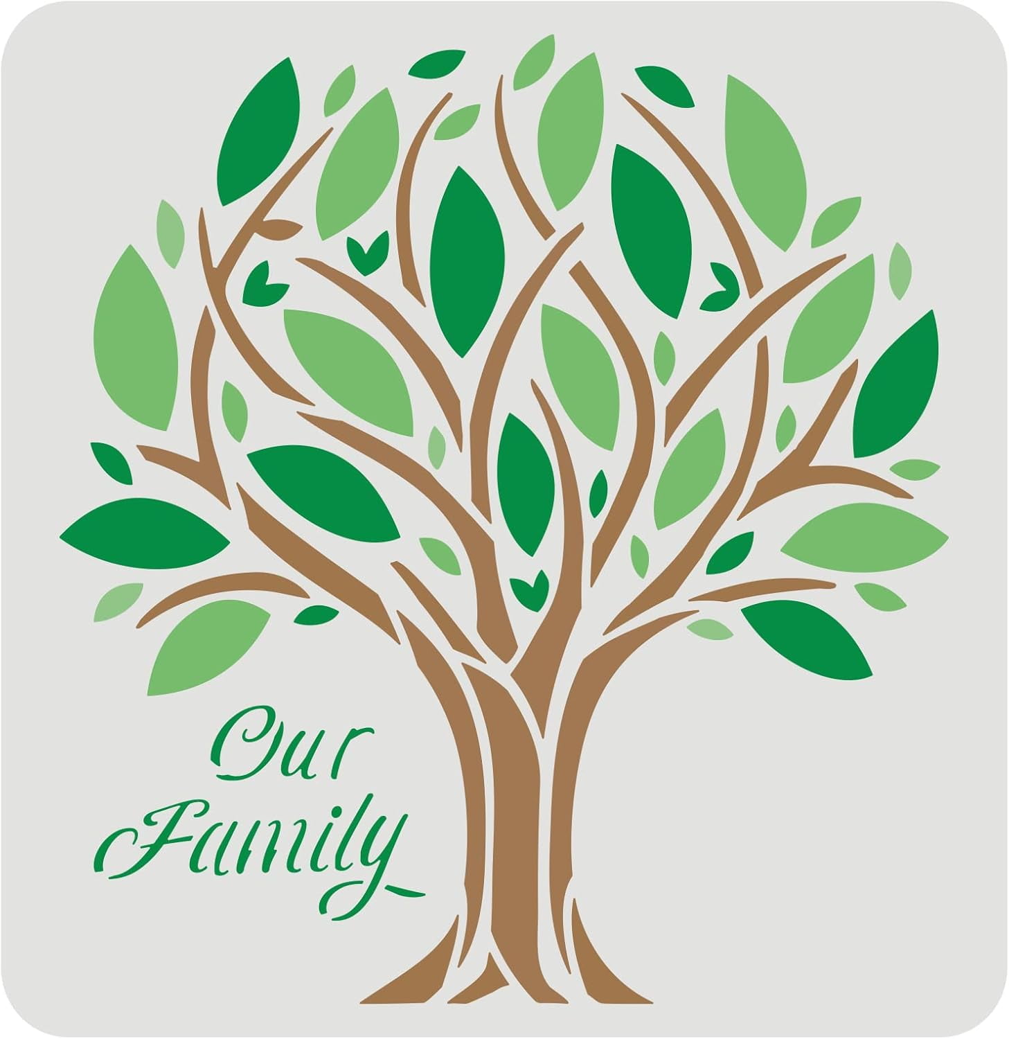 Family Tree Stencil 11.8x11.8 inch Create DIY Family Saying Big Tree ...