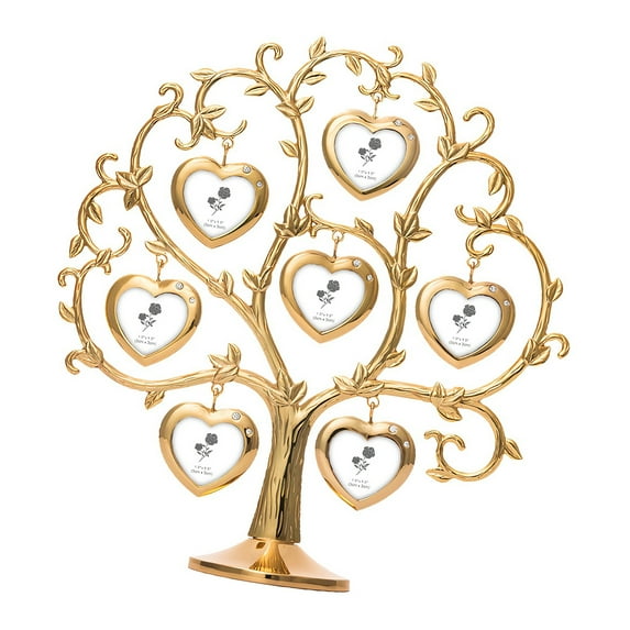 Family Tree With 7 Picture Frame,Metal Family Photo Frame Tabletop ...