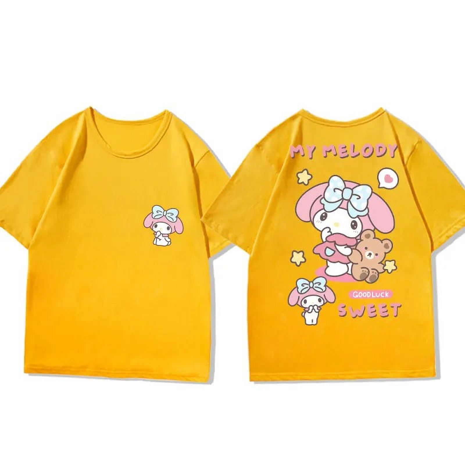 Family Trip New Sanrio My Melody Short Sleeve T-Shirt Summer Cotton Tops Tee - Walmart.com