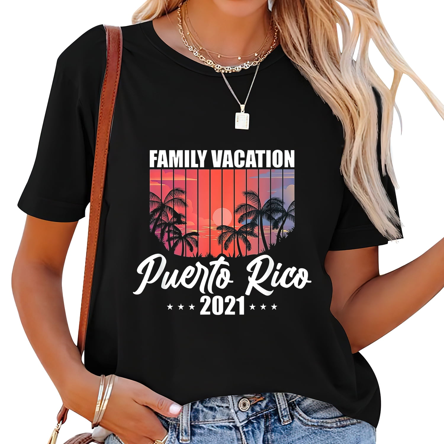 Family Vacation 2021 Puerto Rico Matching Summer V Stylish Graphic Tees ...