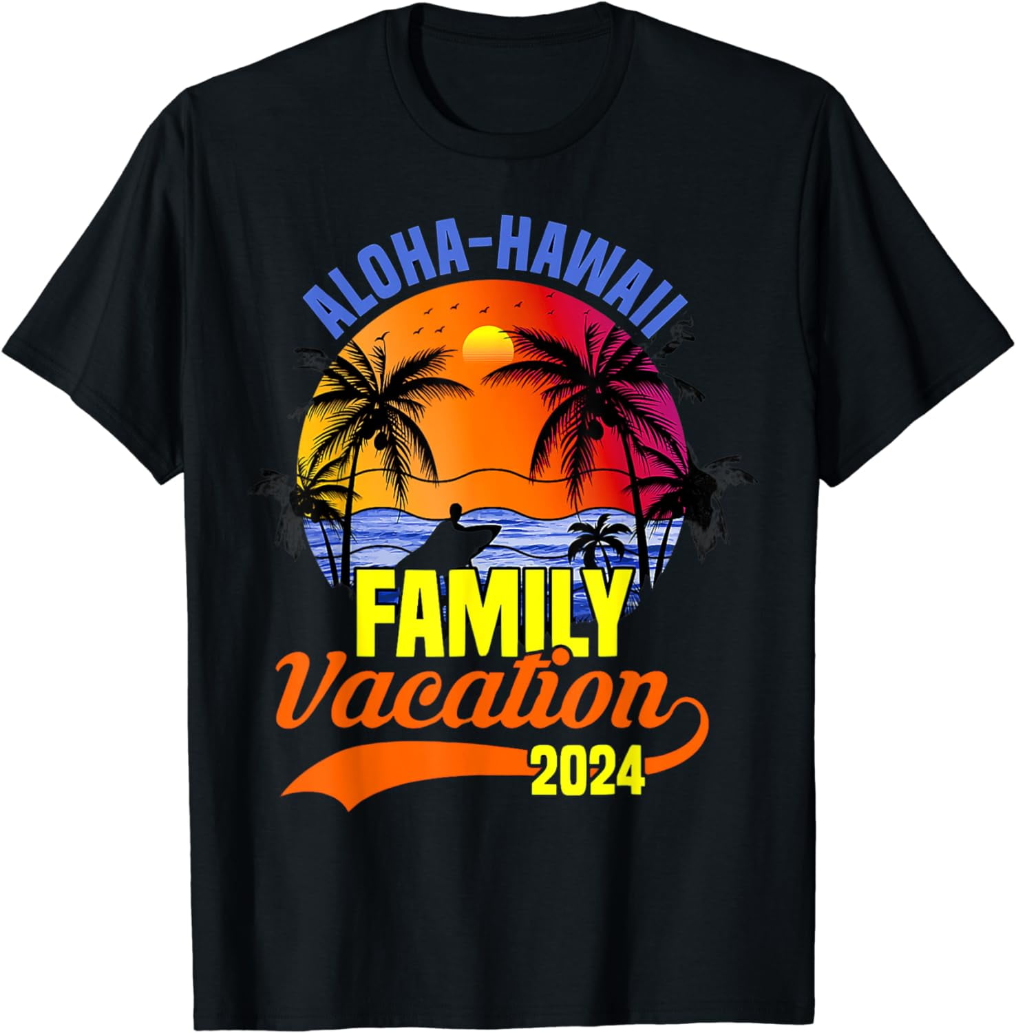 Family Vacation 2024 Aloha Hawaii Hawaiian Matching Group T-Shirt ...
