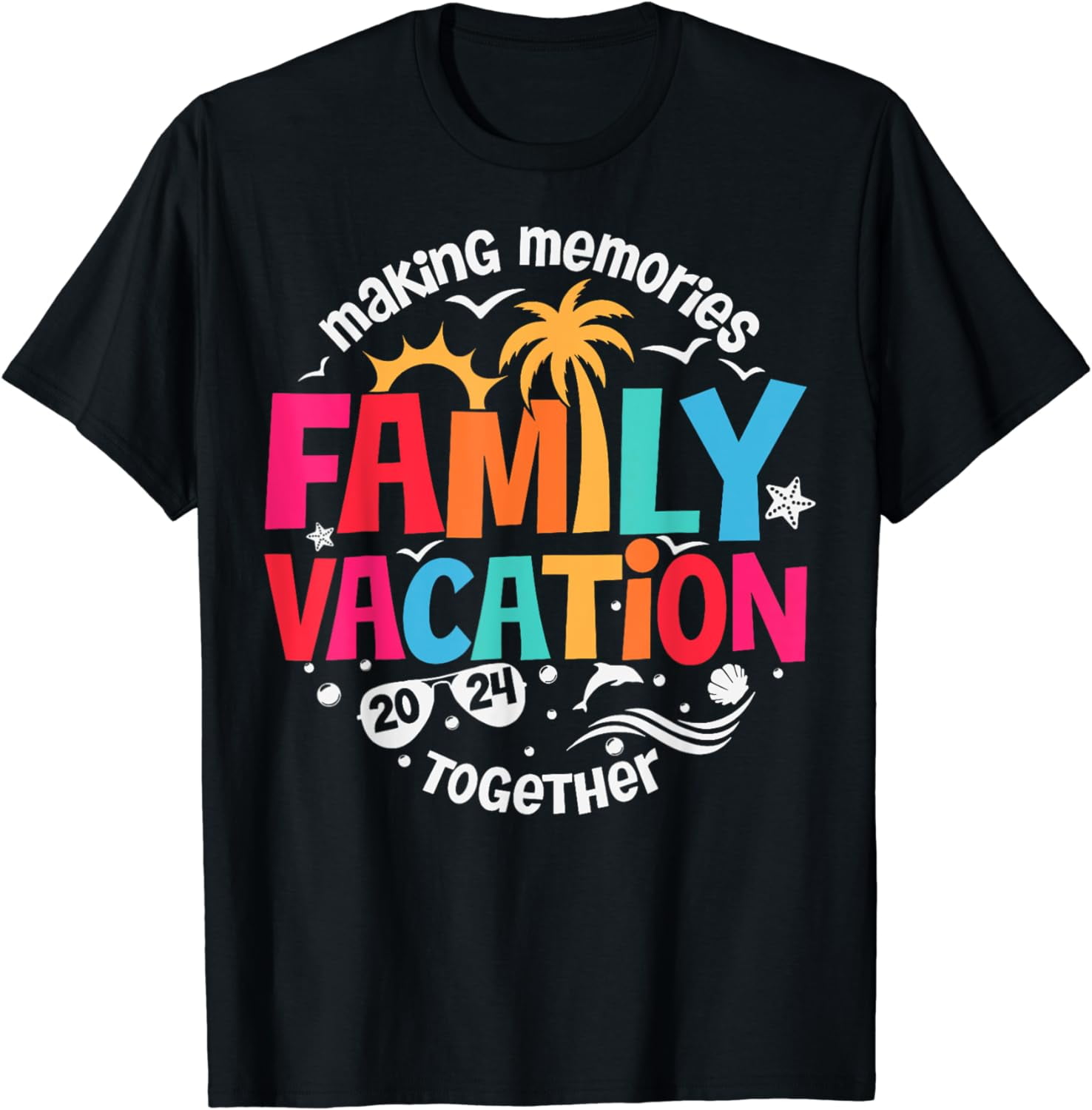 Family Vacation 2024 Beach Matching Family Summer Vacation T-Shirt ...