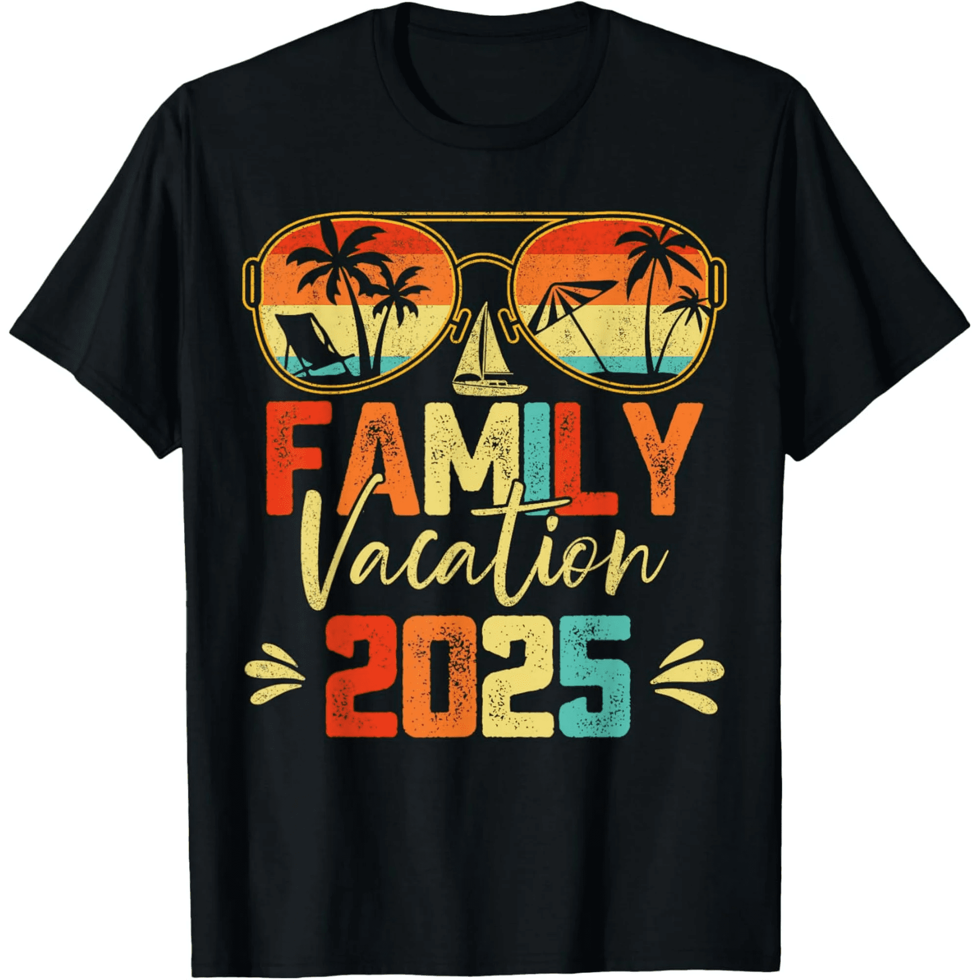 Family Vacation 2025 Beach Matching Summer Vacation Mens T-Shirt ...