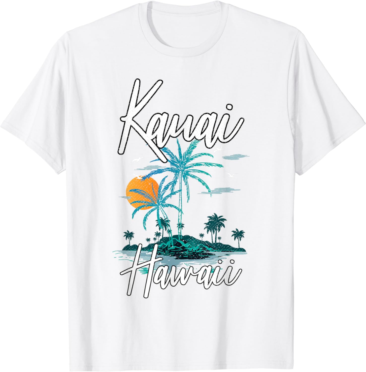 Family Vacation Retro Sunset Hawaii Kauai T-Shirt - Walmart.com
