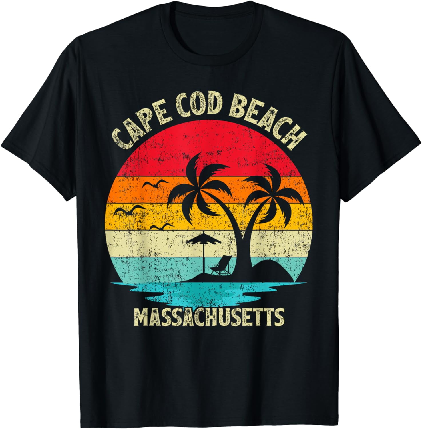 Family Vacation Vintage Retro Massachusetts Cape Cod Beach T-Shirt ...