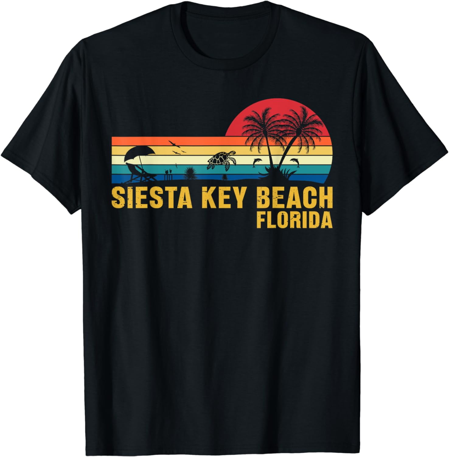 Family Vacation Vintage Siesta Key Beach Florida Sea Turtle T-Shirt ...