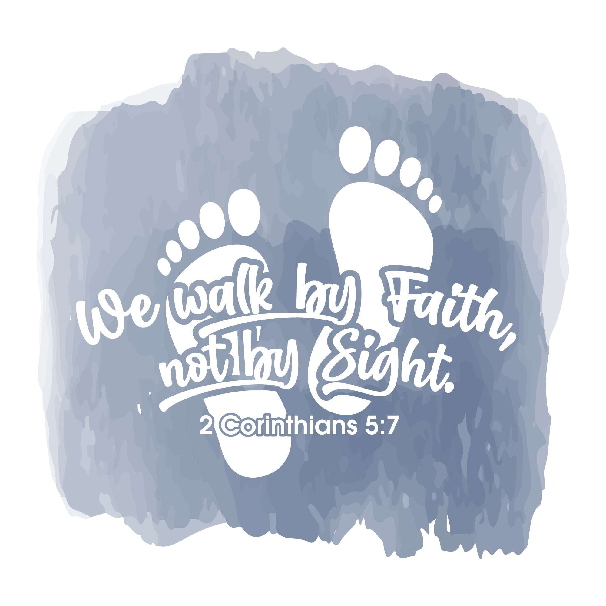 Family We Walk By Faith, Not By Sight Motivational Quote Wall Decal ...