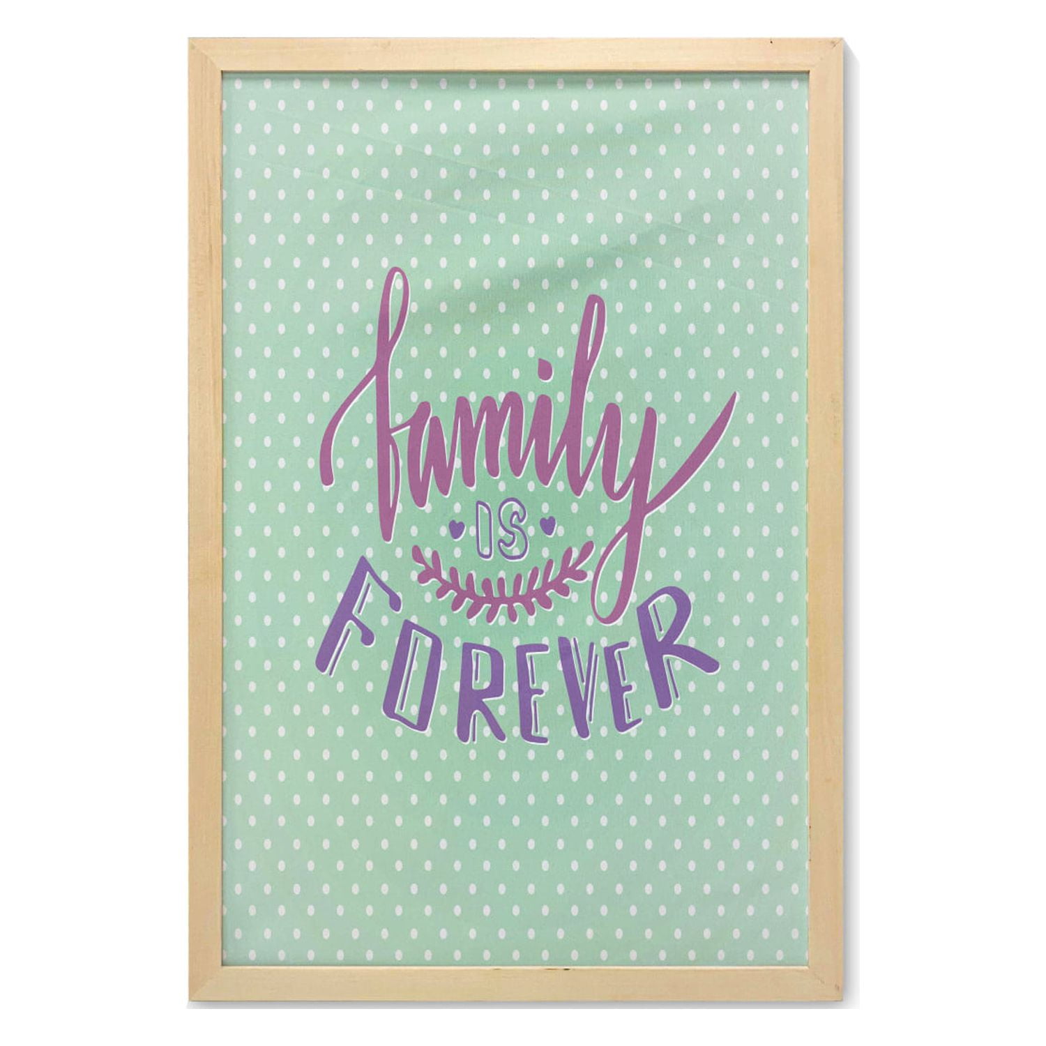 Family Wall Art with Frame, Classical Polka Dots Background Creative ...