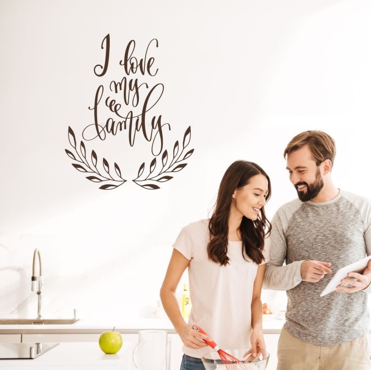 Family Wall Decals, I Love My Family Quotes Wall Decor for Living Room ...