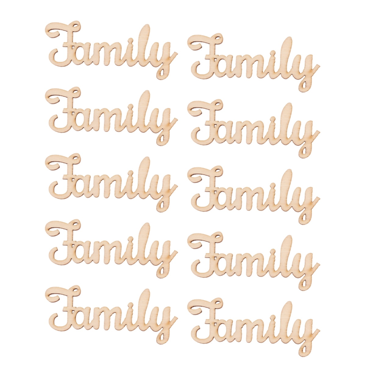 Family Wall Sign Decor Cutout Word Plaque Rustic Hanging Wood Cursive ...