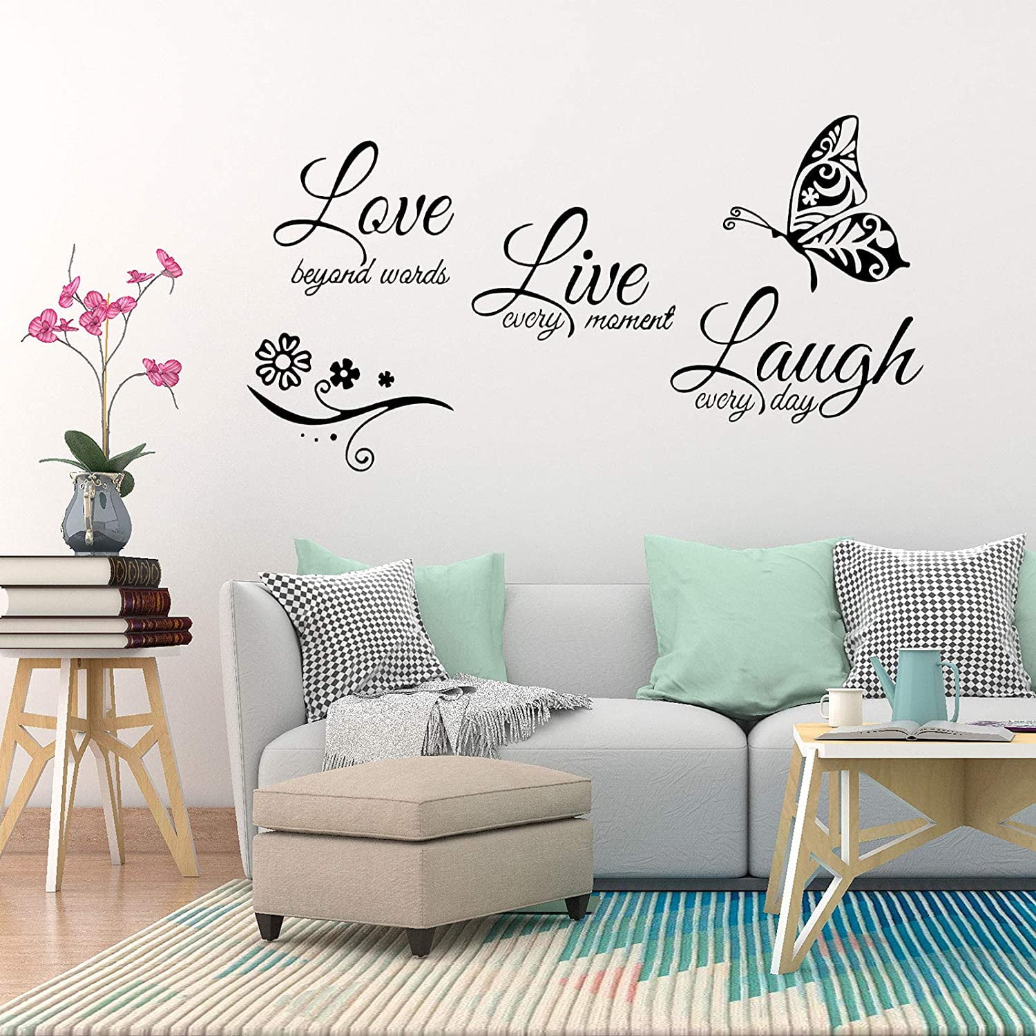 Family Wall Stickers, Quotes Pronounced Words Art Decor, Wall Sticker ...