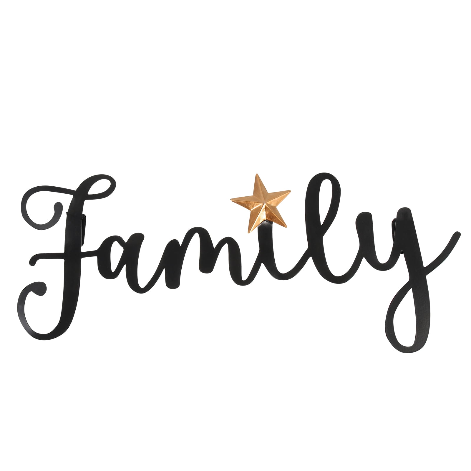 Family Word Sign Rustic Fish Wall Letter Hanging Living Room Decor ...