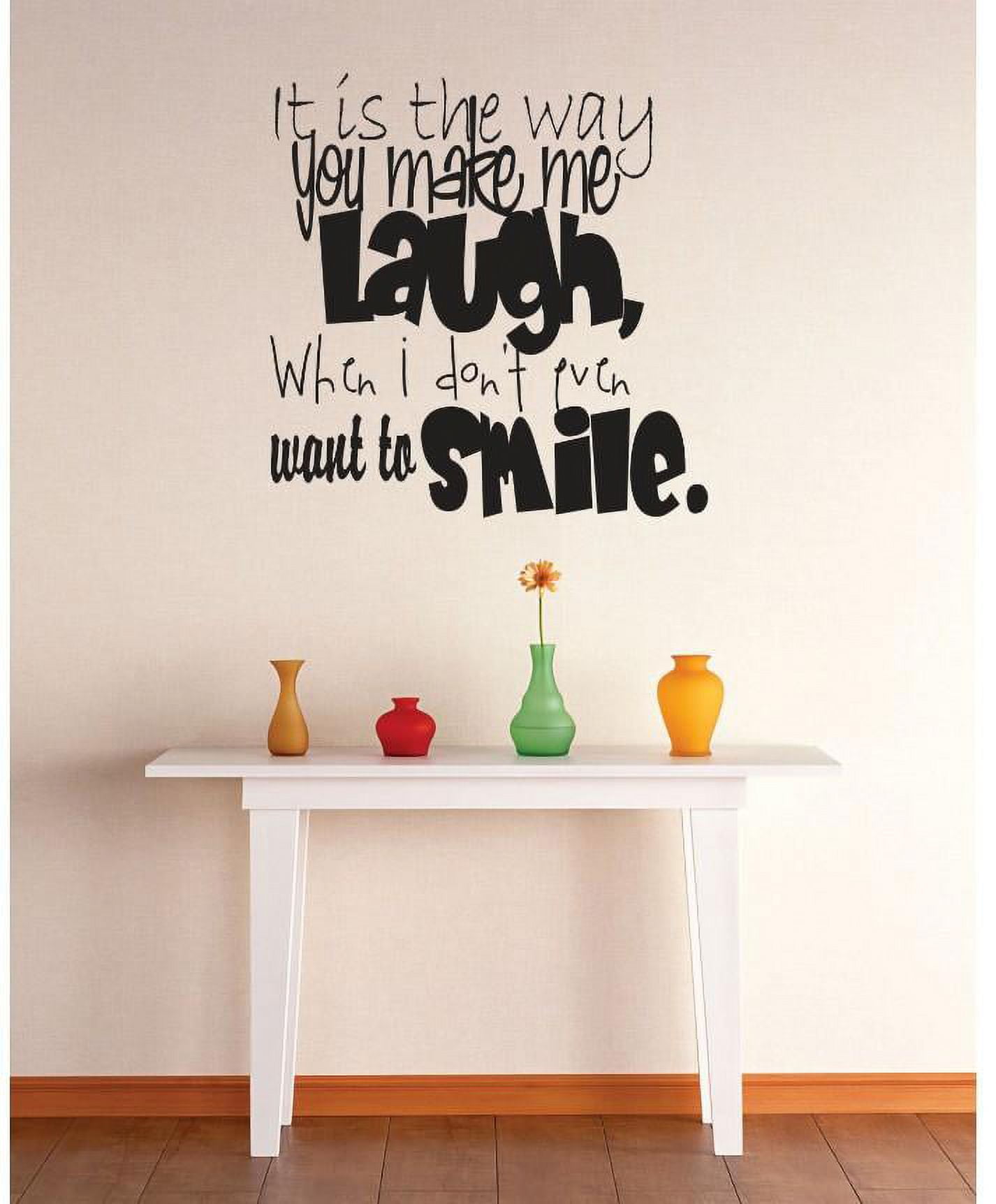 Family You make me Laugh Lovely Quotes & Sayings Wall Decal Decoration ...
